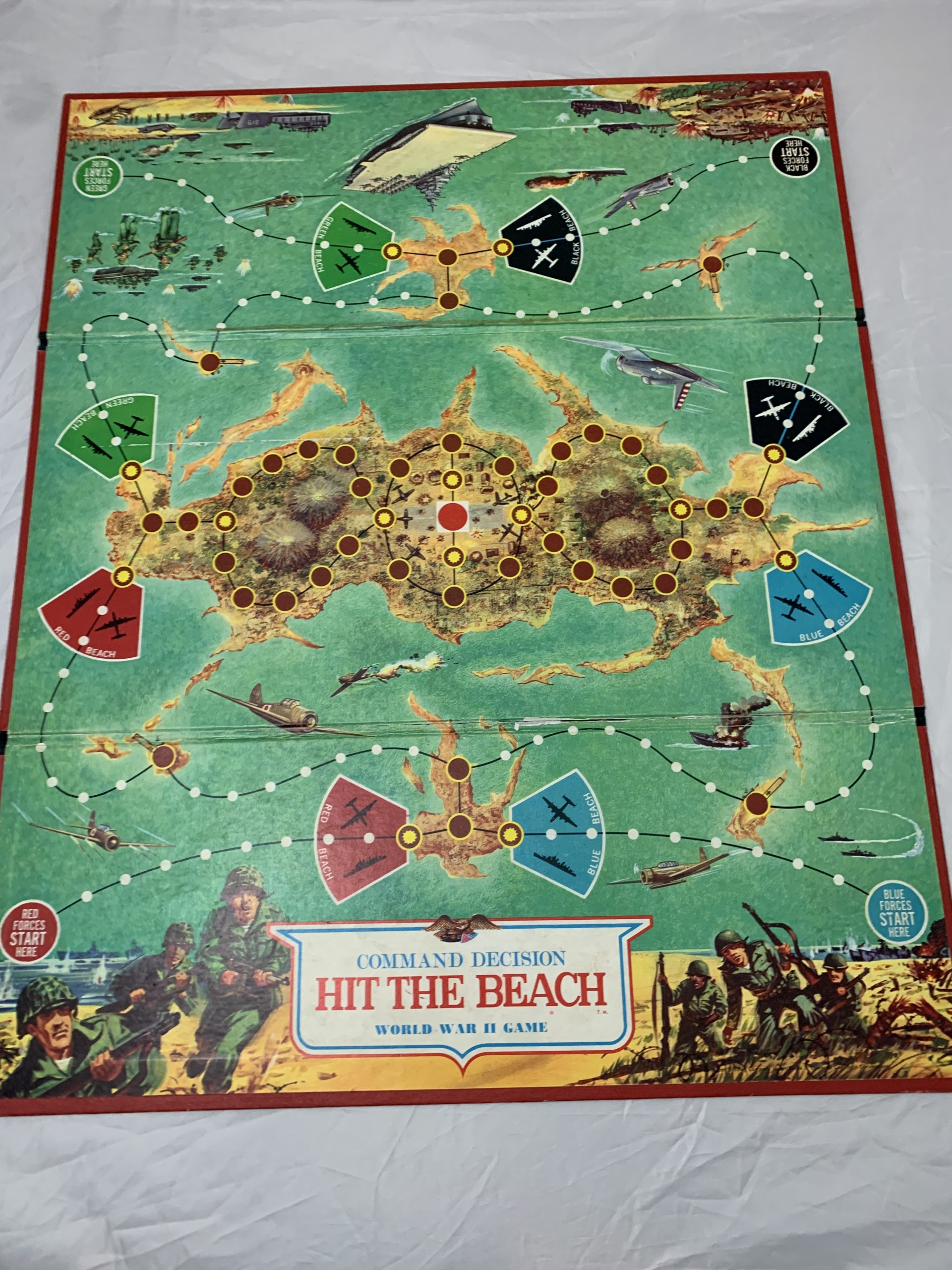 Vintage Command Decision - Hit the Beach - World War II Game - Tri Fold ...