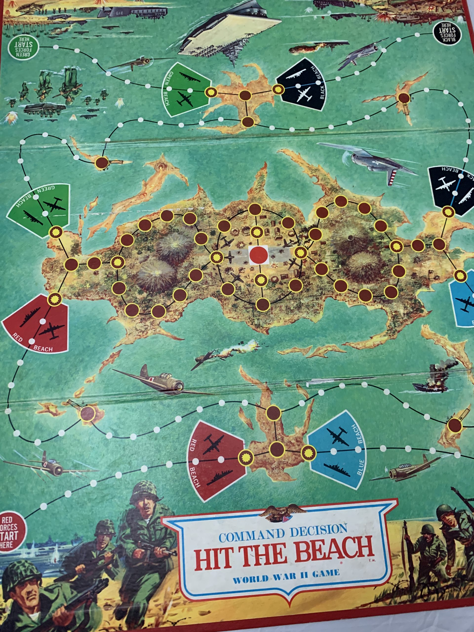 Vintage Command Decision - Hit the Beach - World War II Game - Tri Fold ...