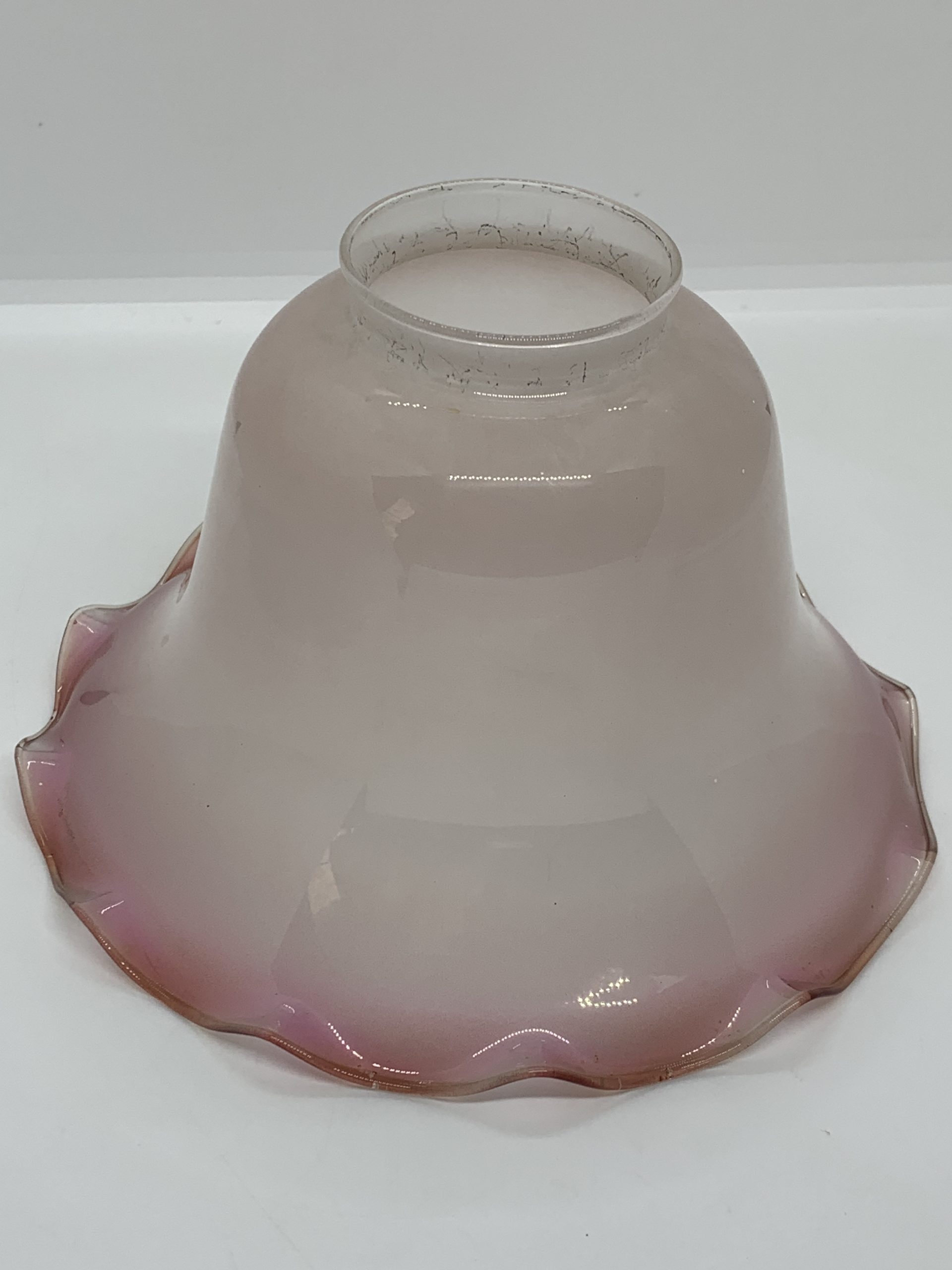 Vintage Pink Edged Glass Light Cover (Three) - Vintage Keepsakes
