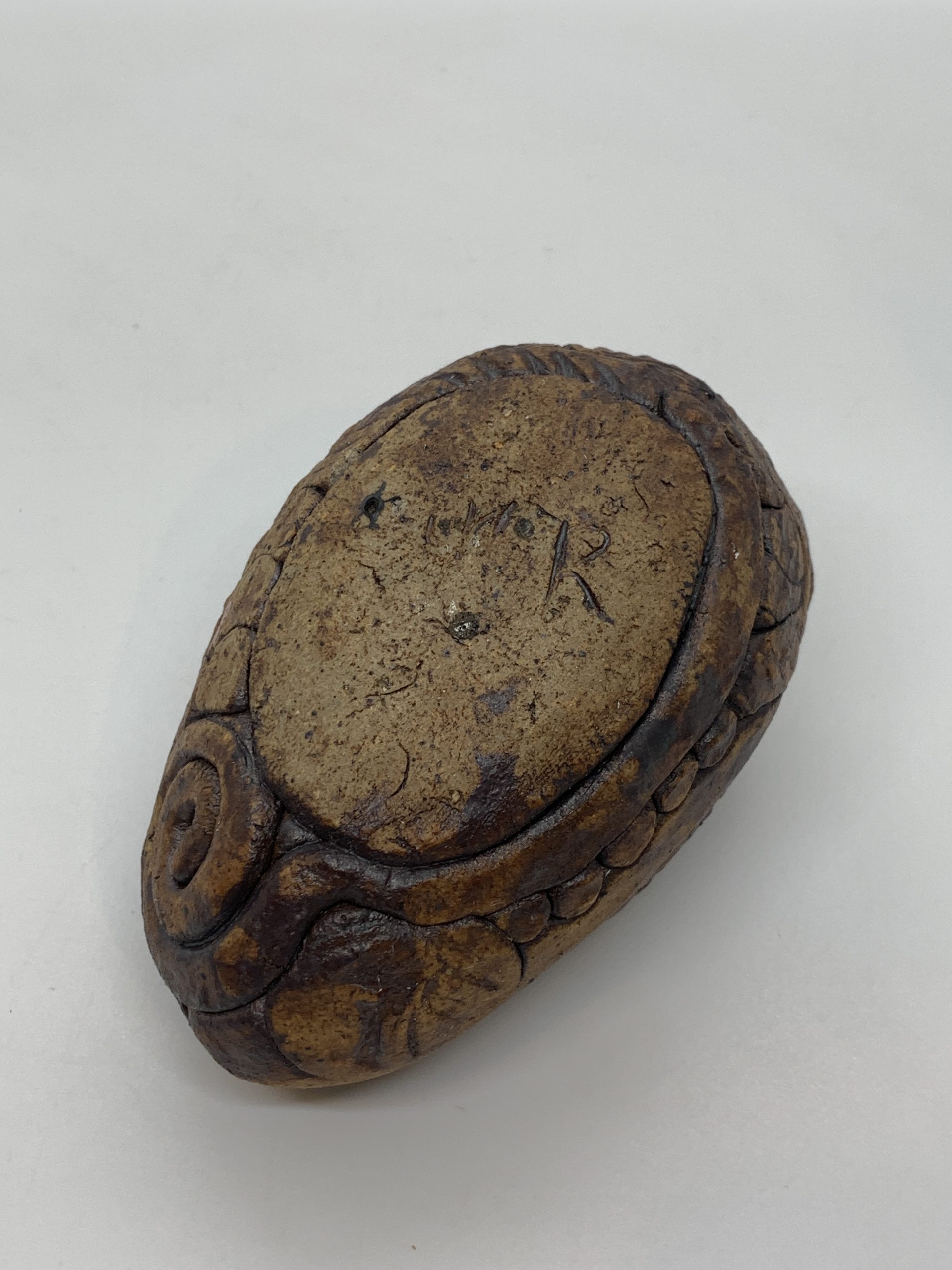 Pottery Abstract Coil Style Vase approx 10cm long - Vintage Keepsakes