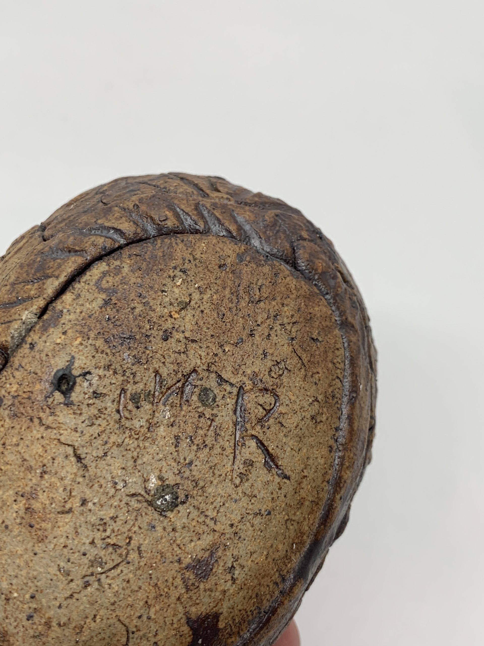 Pottery Abstract Coil Style Vase approx 10cm long - Vintage Keepsakes