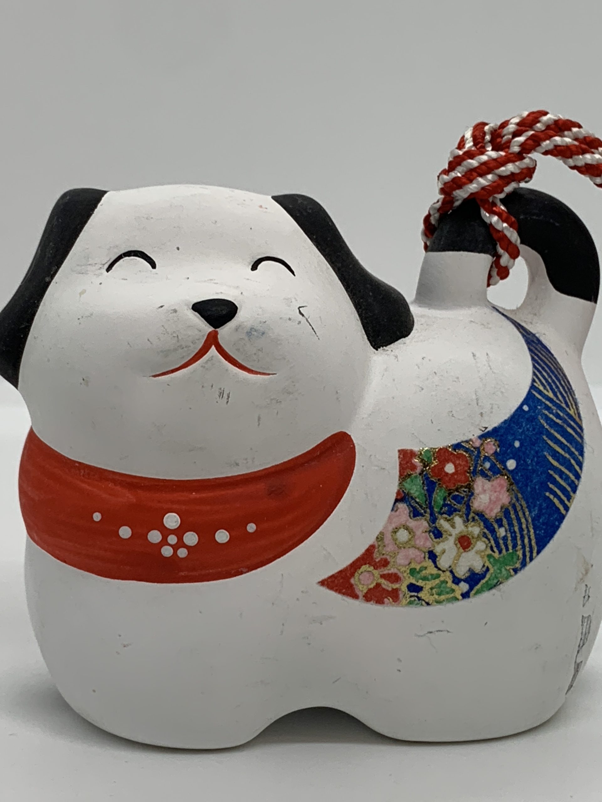 Vintage Japanese Ceramic Clay Dog Bell - Vintage Keepsakes