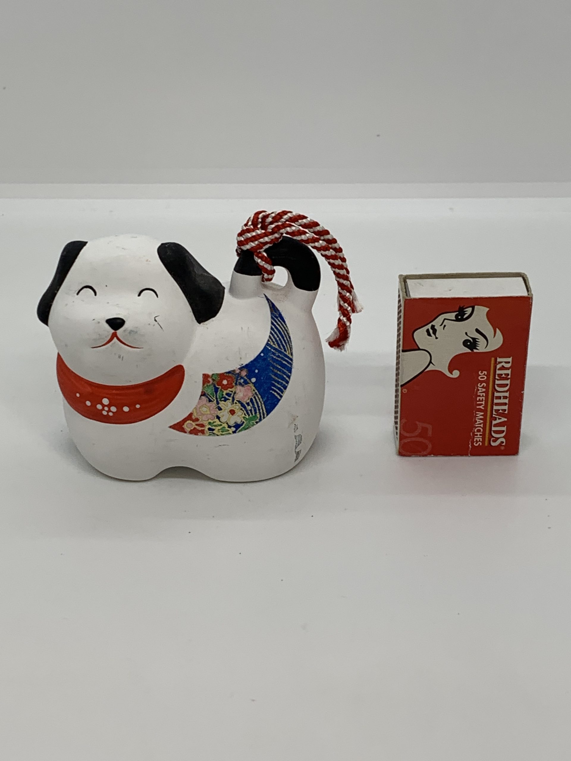 Vintage Japanese Ceramic Clay Dog Bell - Vintage Keepsakes