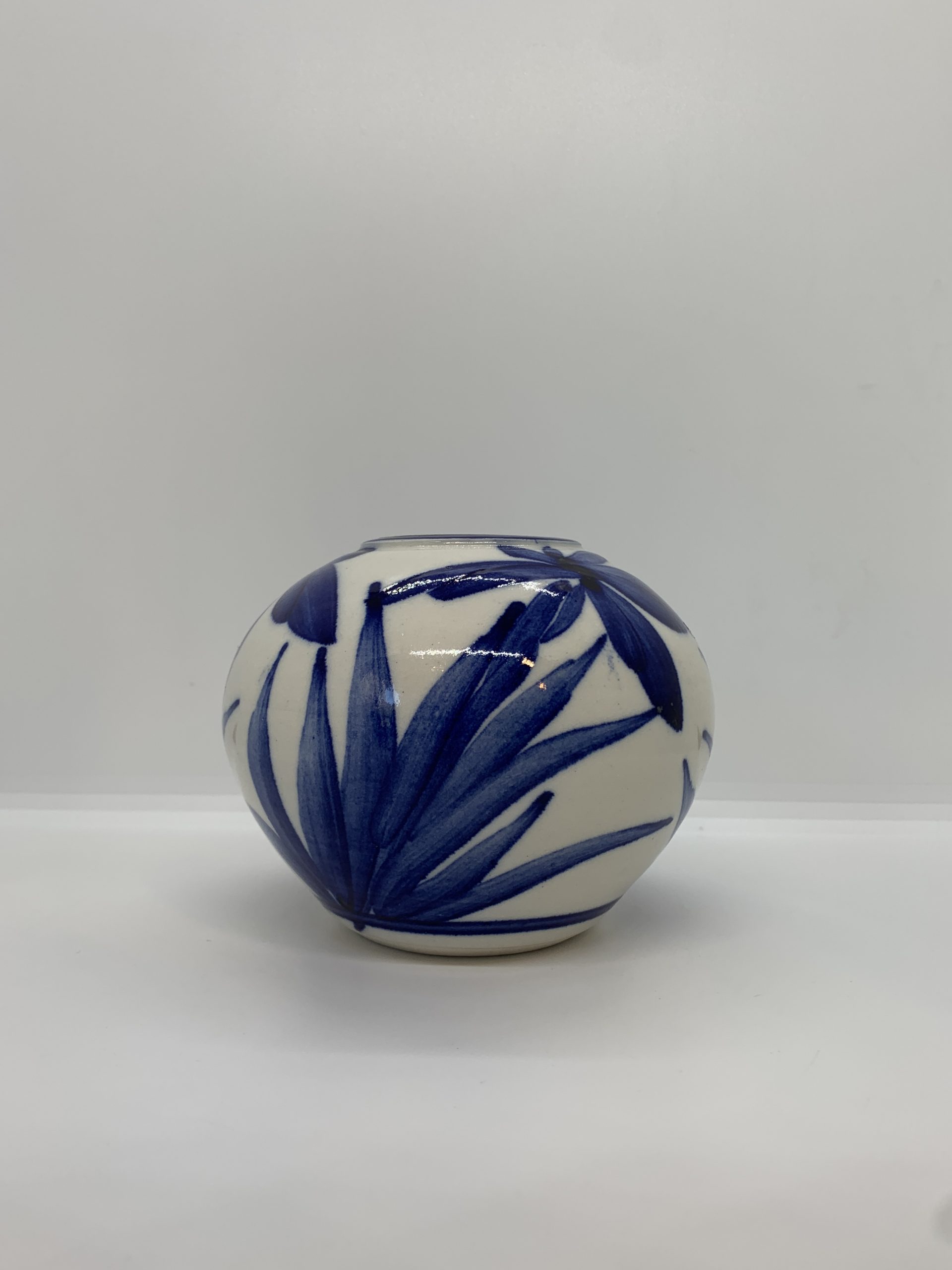 Ian Gamble Studio Pottery Blue Lotus Flower Bowl signed to base 9cm ...