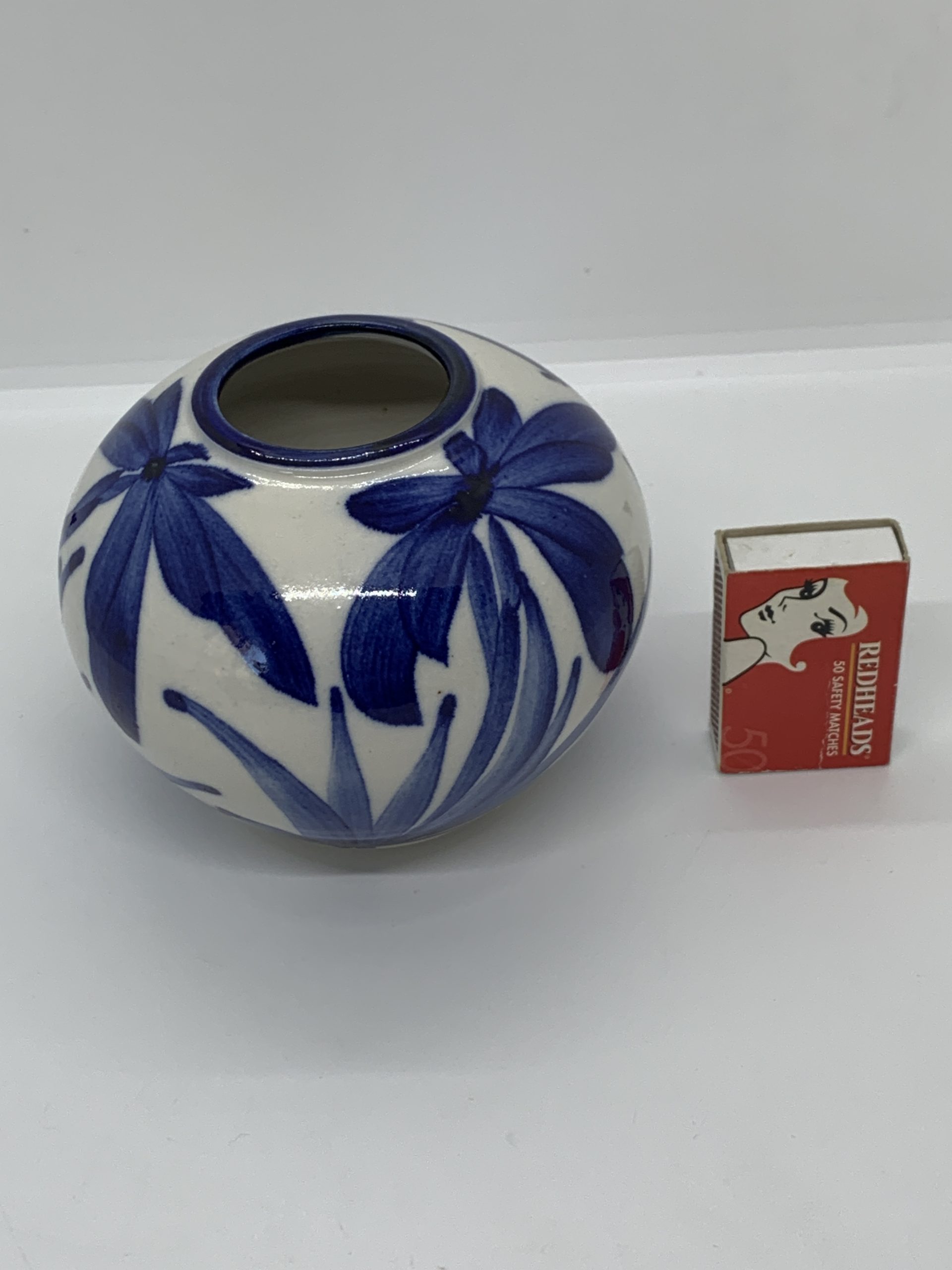 Ian Gamble Studio Pottery Blue Lotus Flower Bowl signed to base 9cm ...