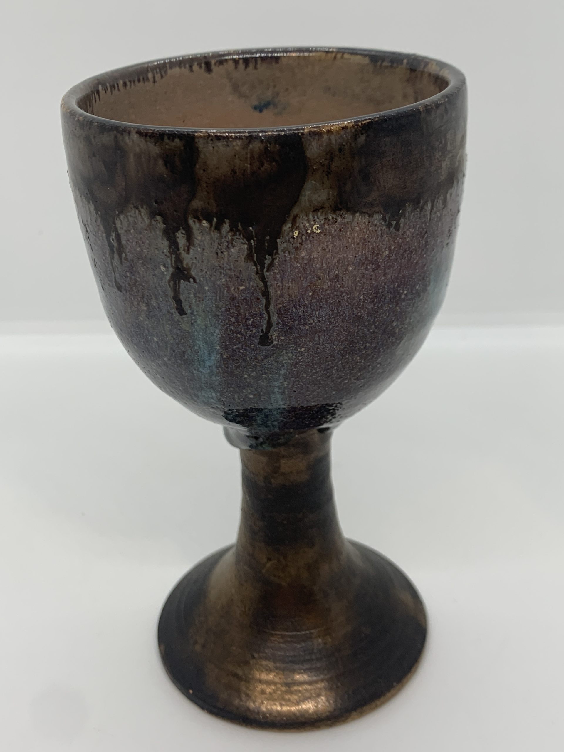 Beck Pottery Drip Glaze Goblet (EACH) - Vintage Keepsakes