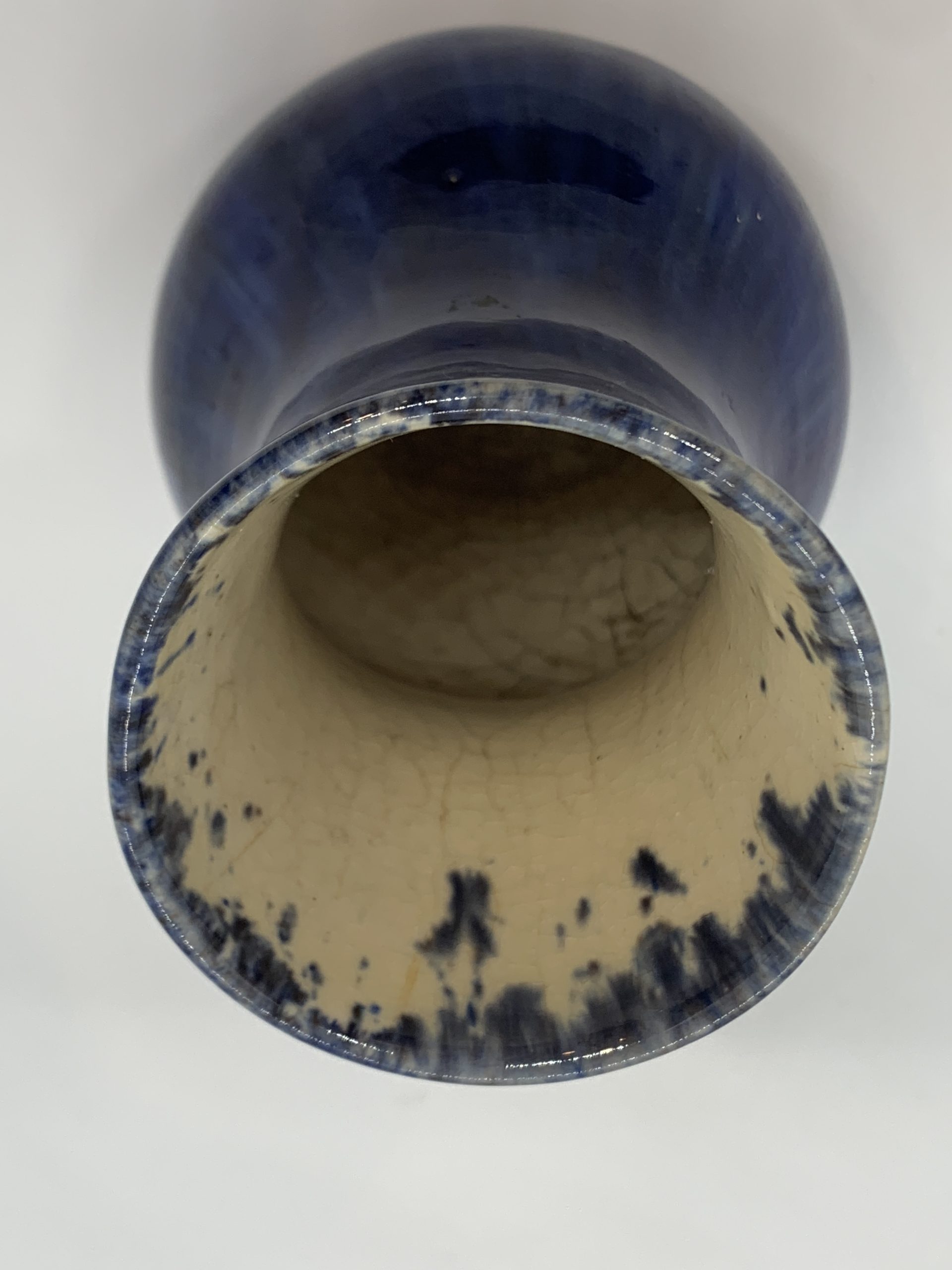 Vintage Blue Pottery Vase 15cm high - Vintage Keepsakes