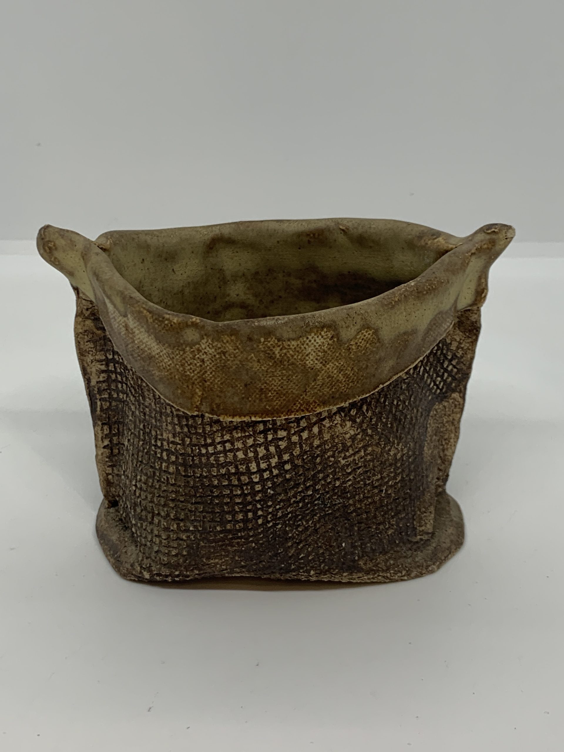 Pottery Bag Form Container - Nuts and Nibbles (Noosa) 8cm high ...