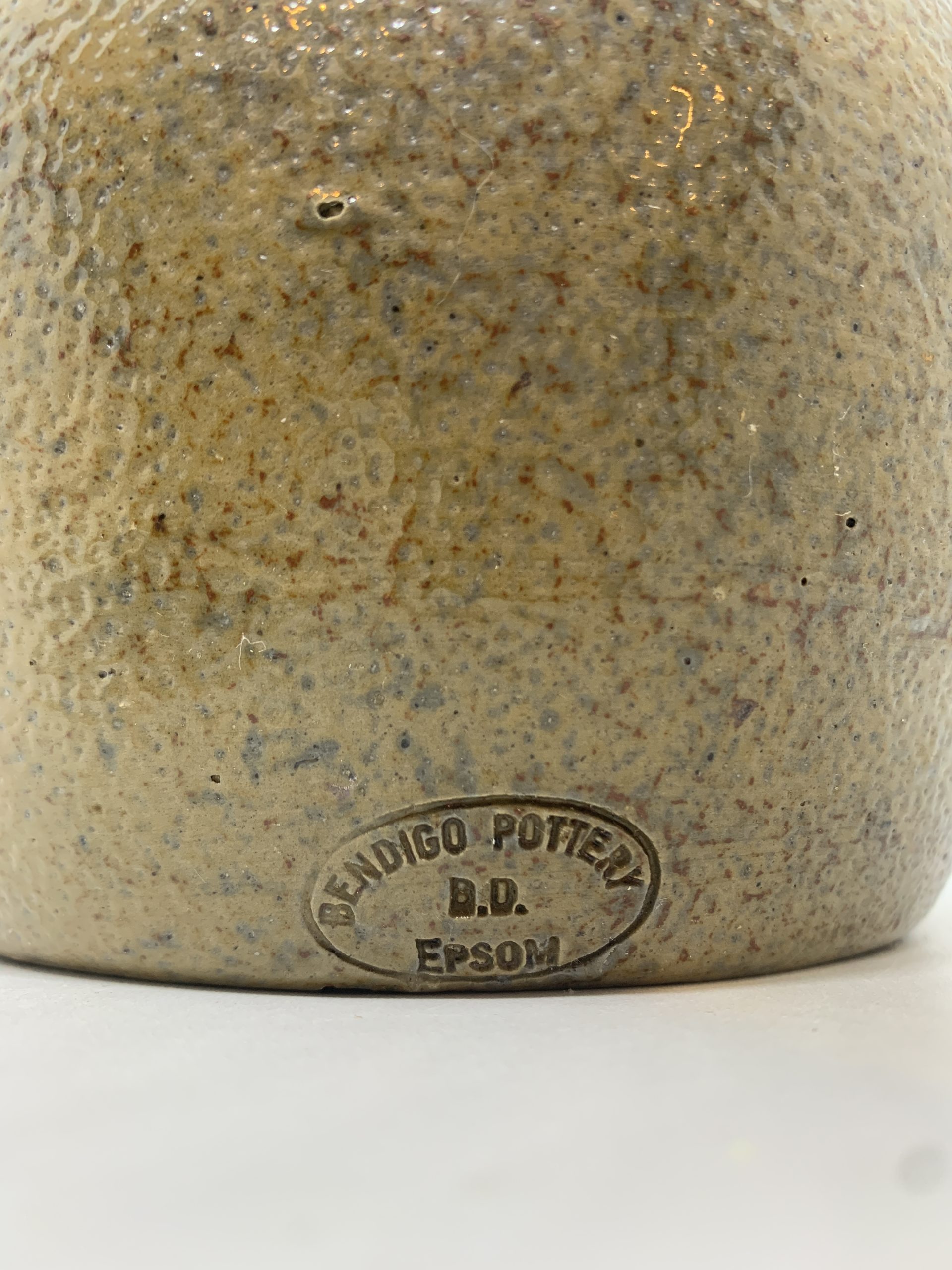 Bendigo Pottery Hand Made Stoneware Crock 16cm - Vintage Keepsakes