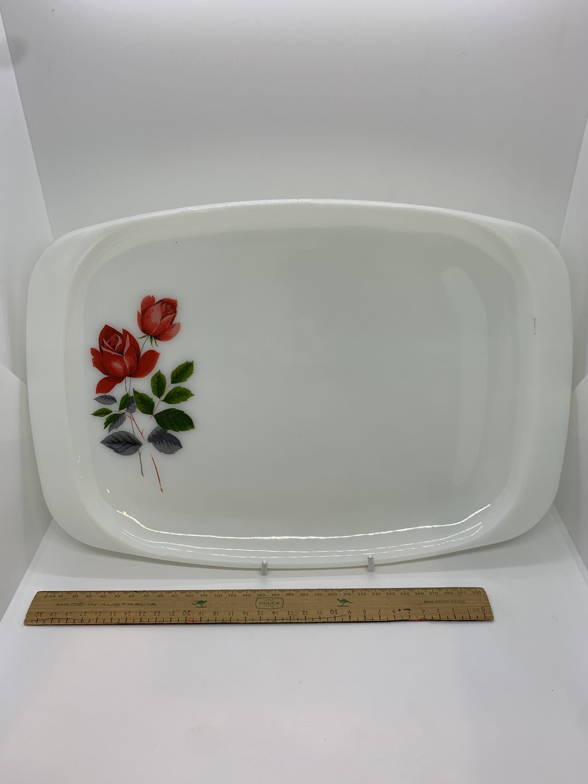 Vintage JAJ Pyrex June Rose Serving Platter 1960s - 38x26cm - Vintage ...