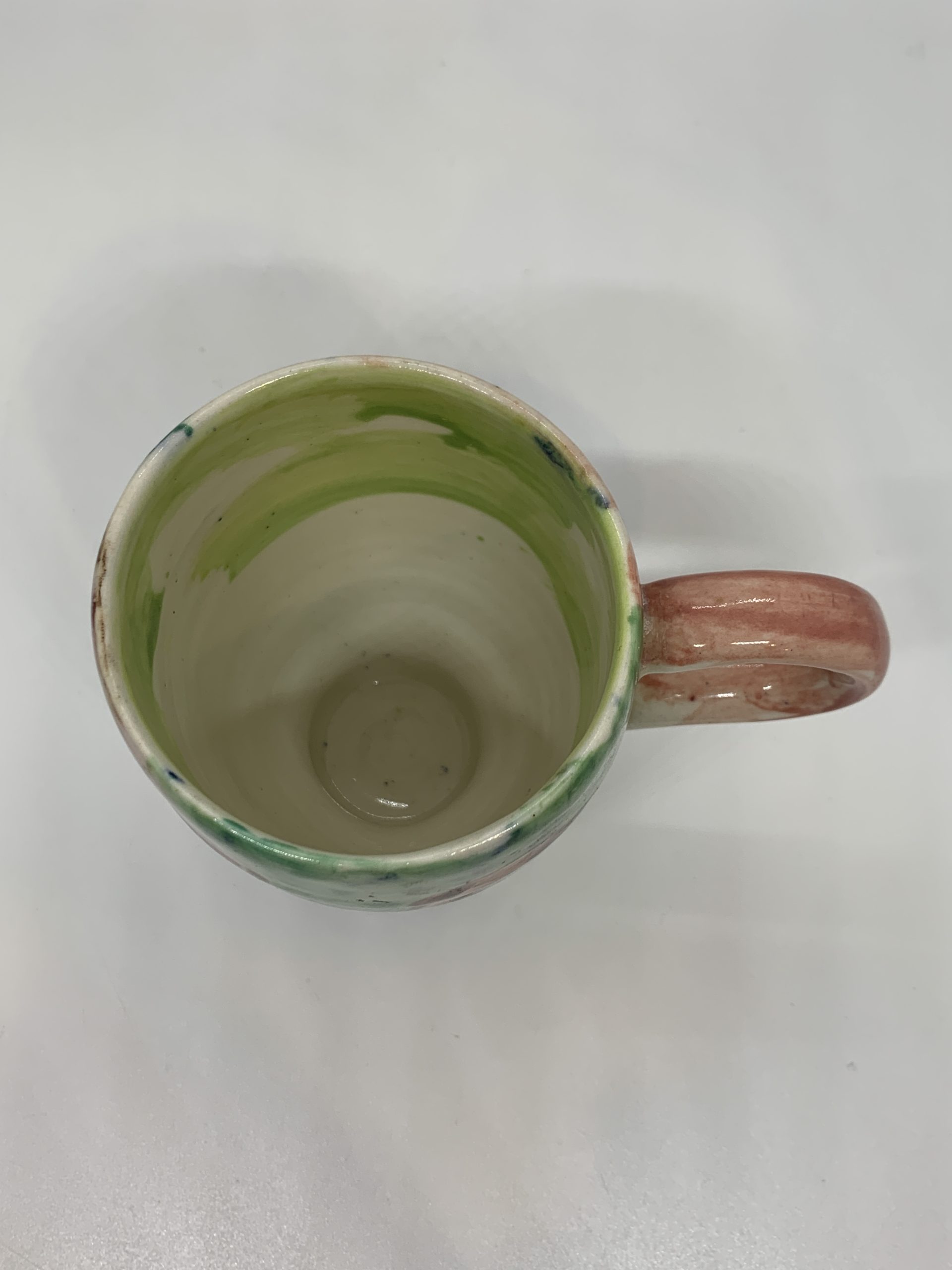 Handpainted Mug marked Lee M to base - Vintage Keepsakes