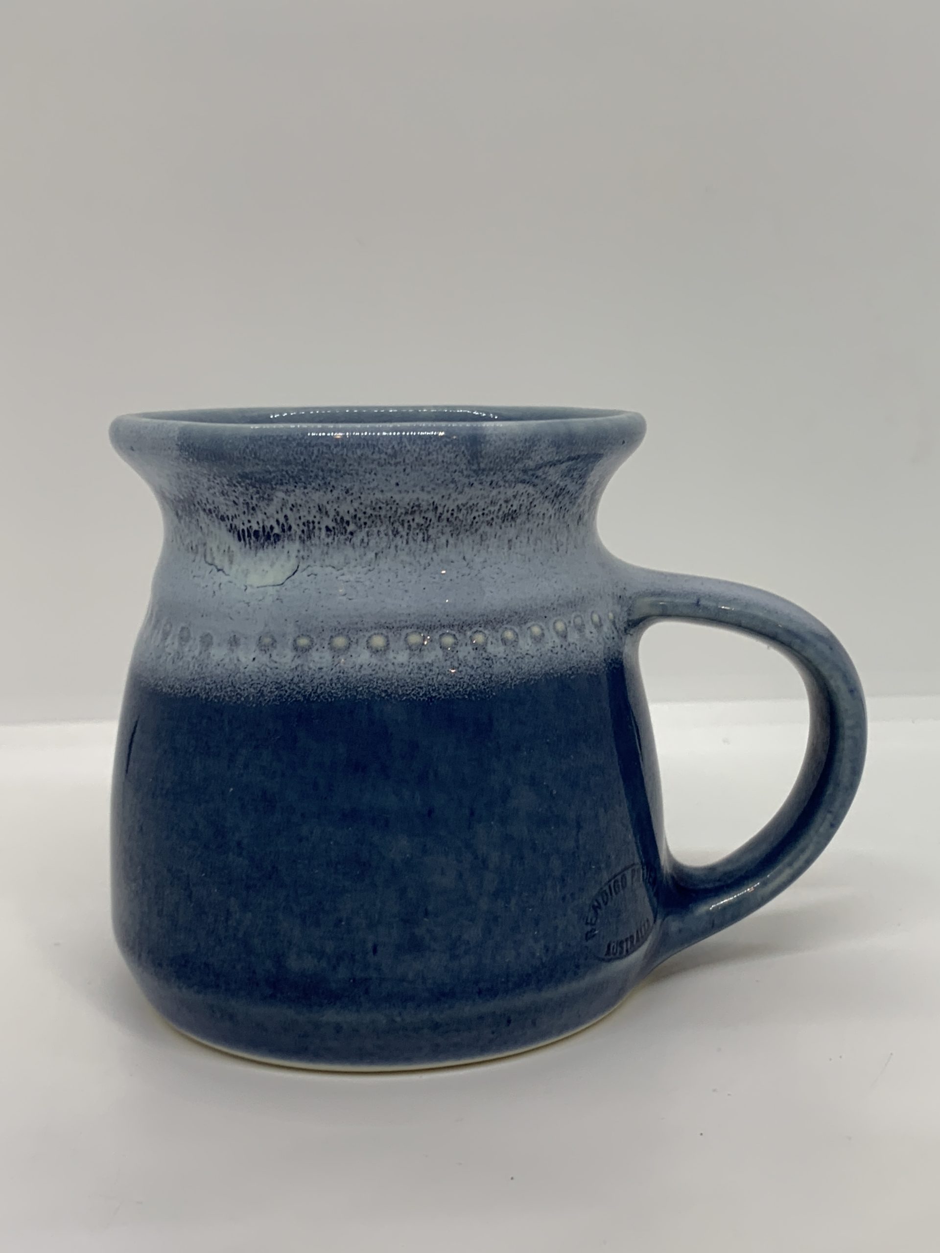 Bendigo Pottery Beaded Blue Mug - Vintage Keepsakes