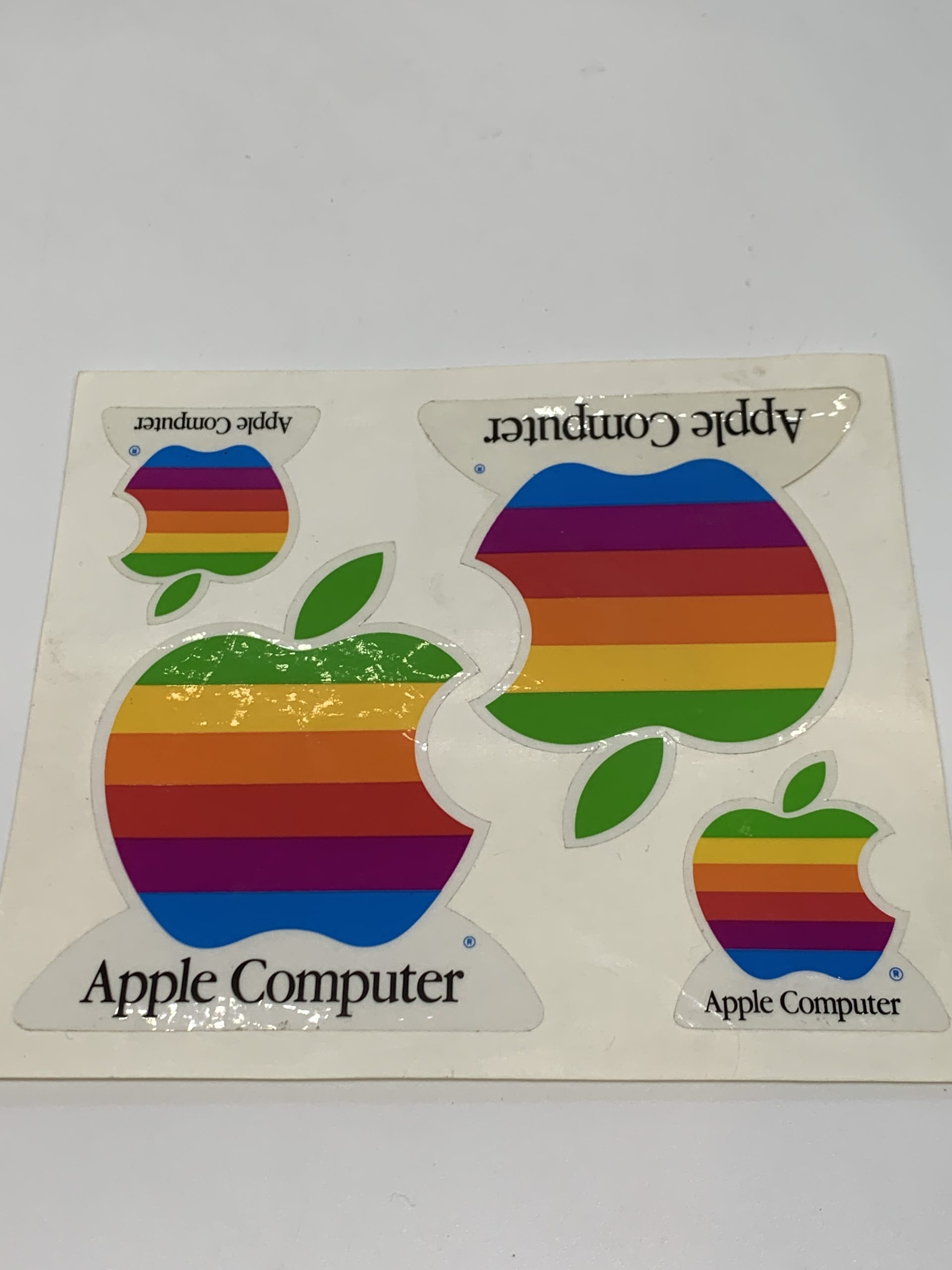 Apple Computer - Rainbow Apple Decal Sheet 1990s - Vintage Keepsakes