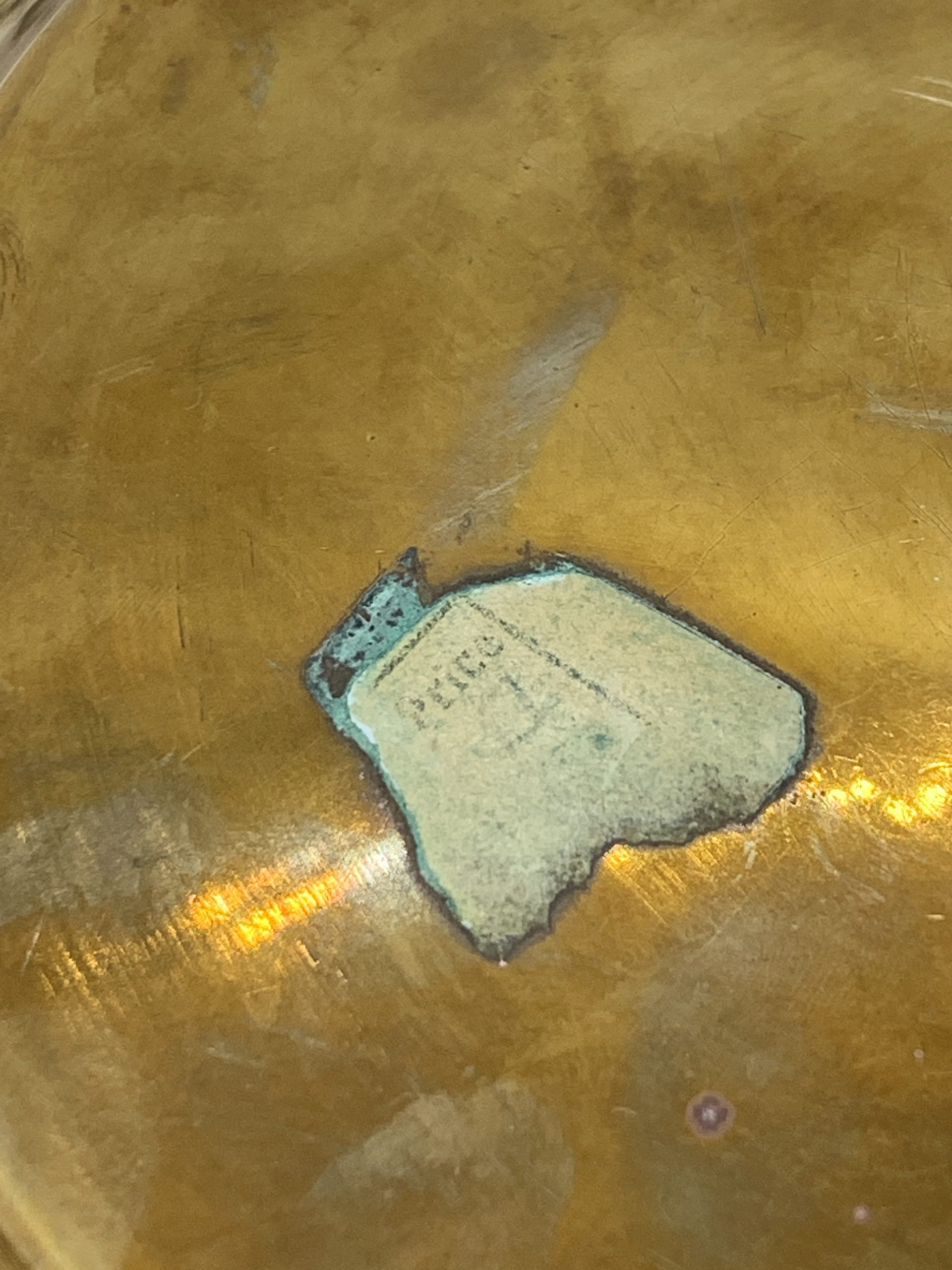 Indian Copper and Enamelled Plate 24cm (stamped Made in India) AF ...