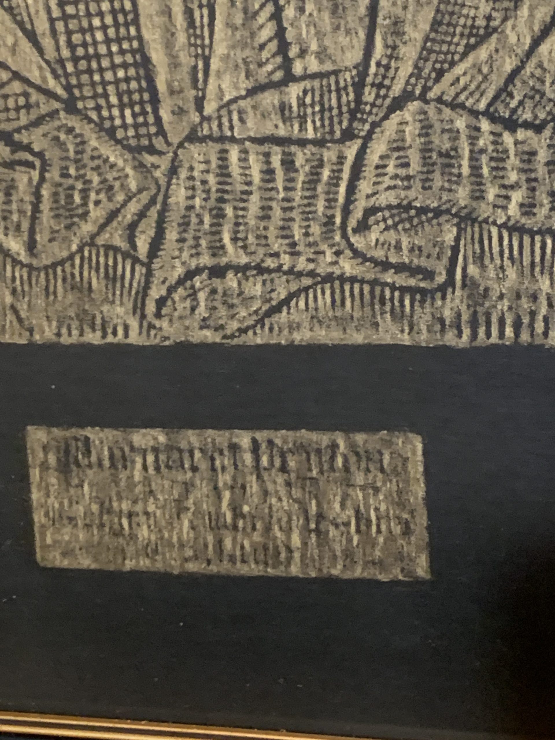 Brass Rubbing of Lady Margaret Bernard Peyton 57x28cm - Vintage Keepsakes