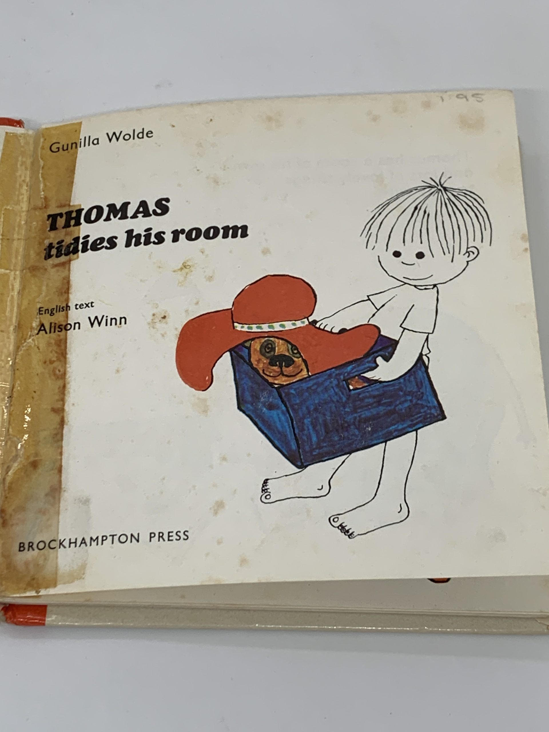 Thomas tidies his room - Gunilla Wolde - Vintage Keepsakes