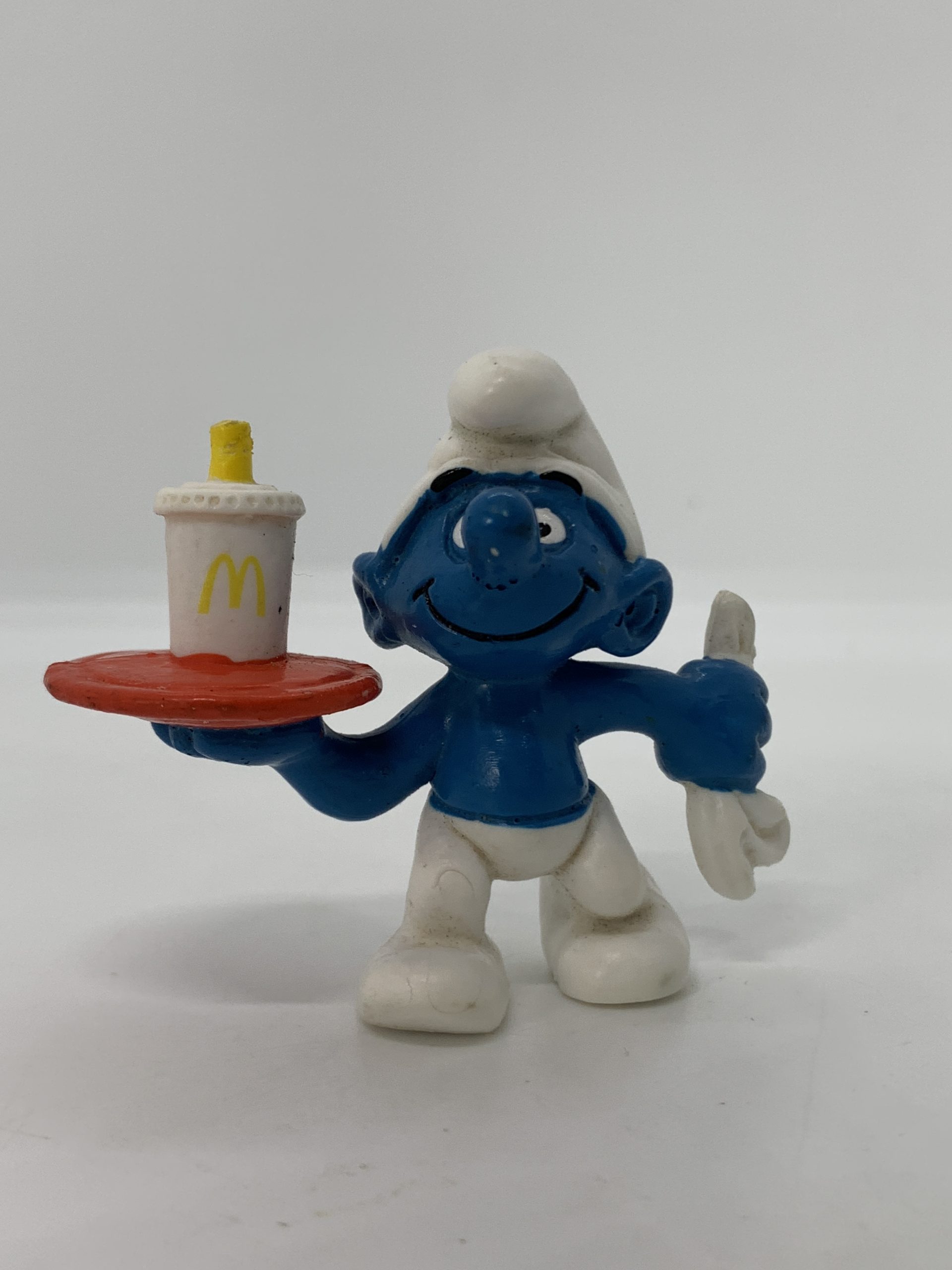 Smurf Milkshake Waiter - Peyo 1996 - Vintage Keepsakes