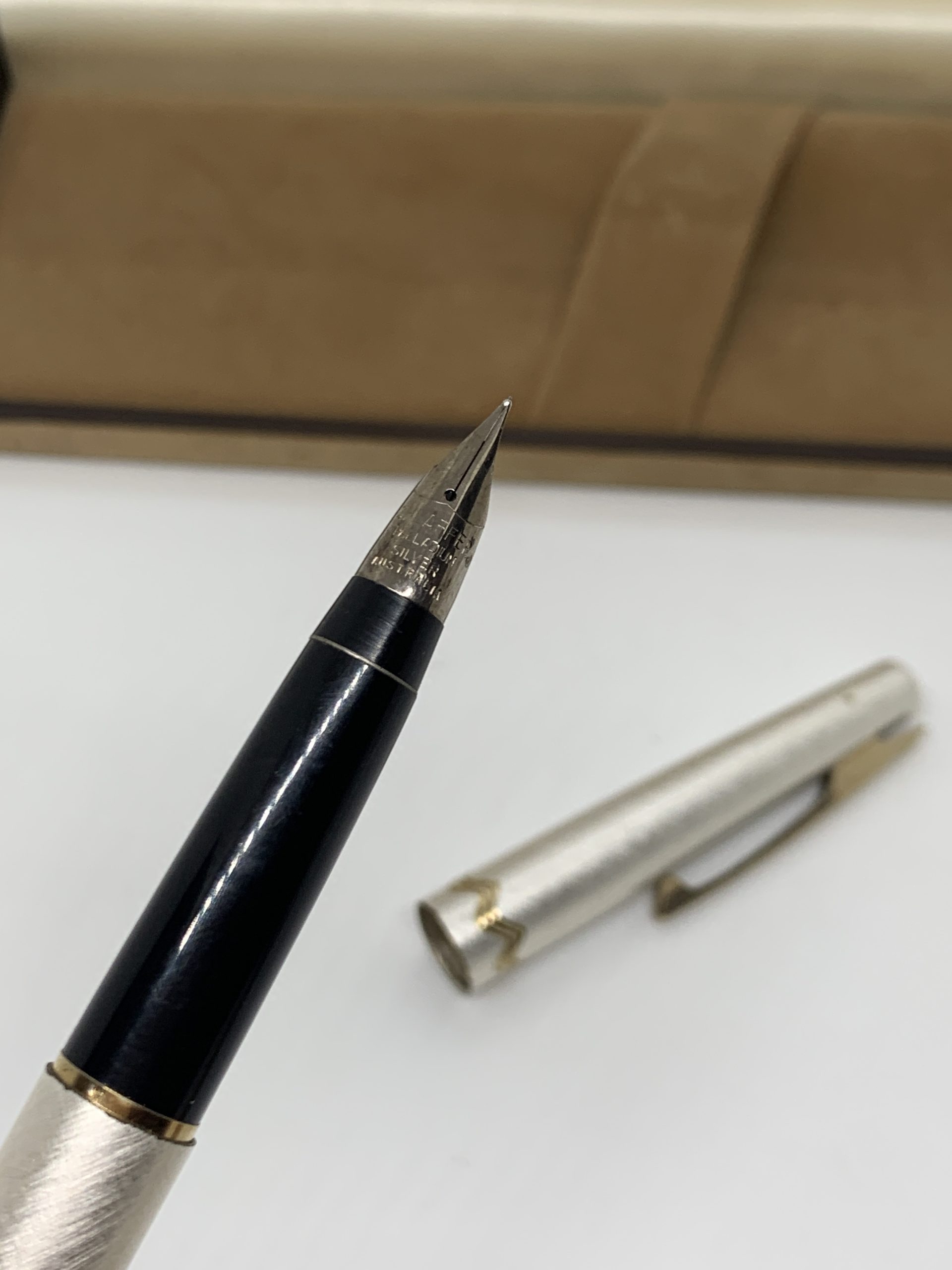Targa by Sheaffer Pen in Case (Paladium Silver Nib) - Vintage Keepsakes