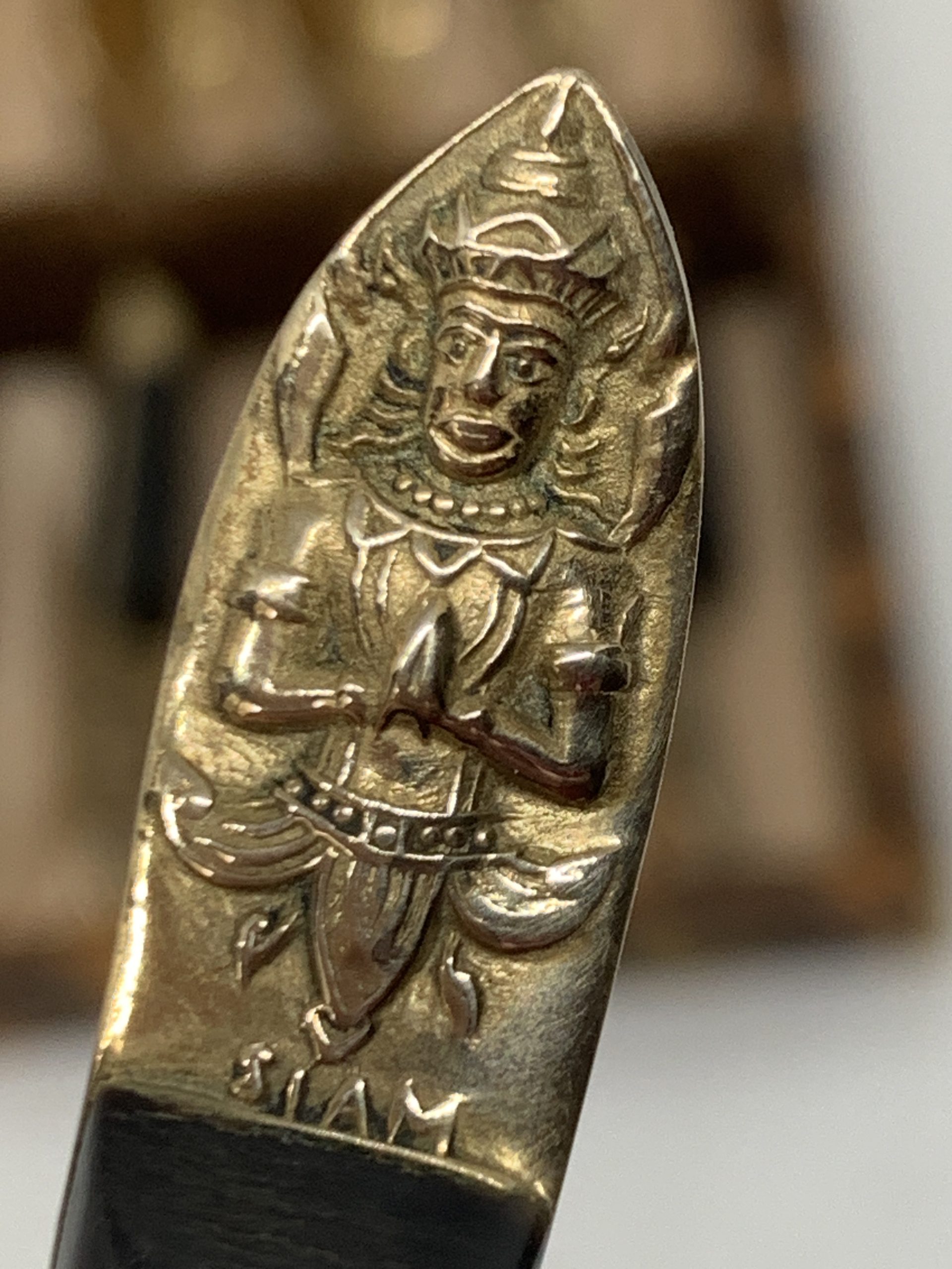 6 x Siam Coffee Spoons in Case - Vintage Keepsakes