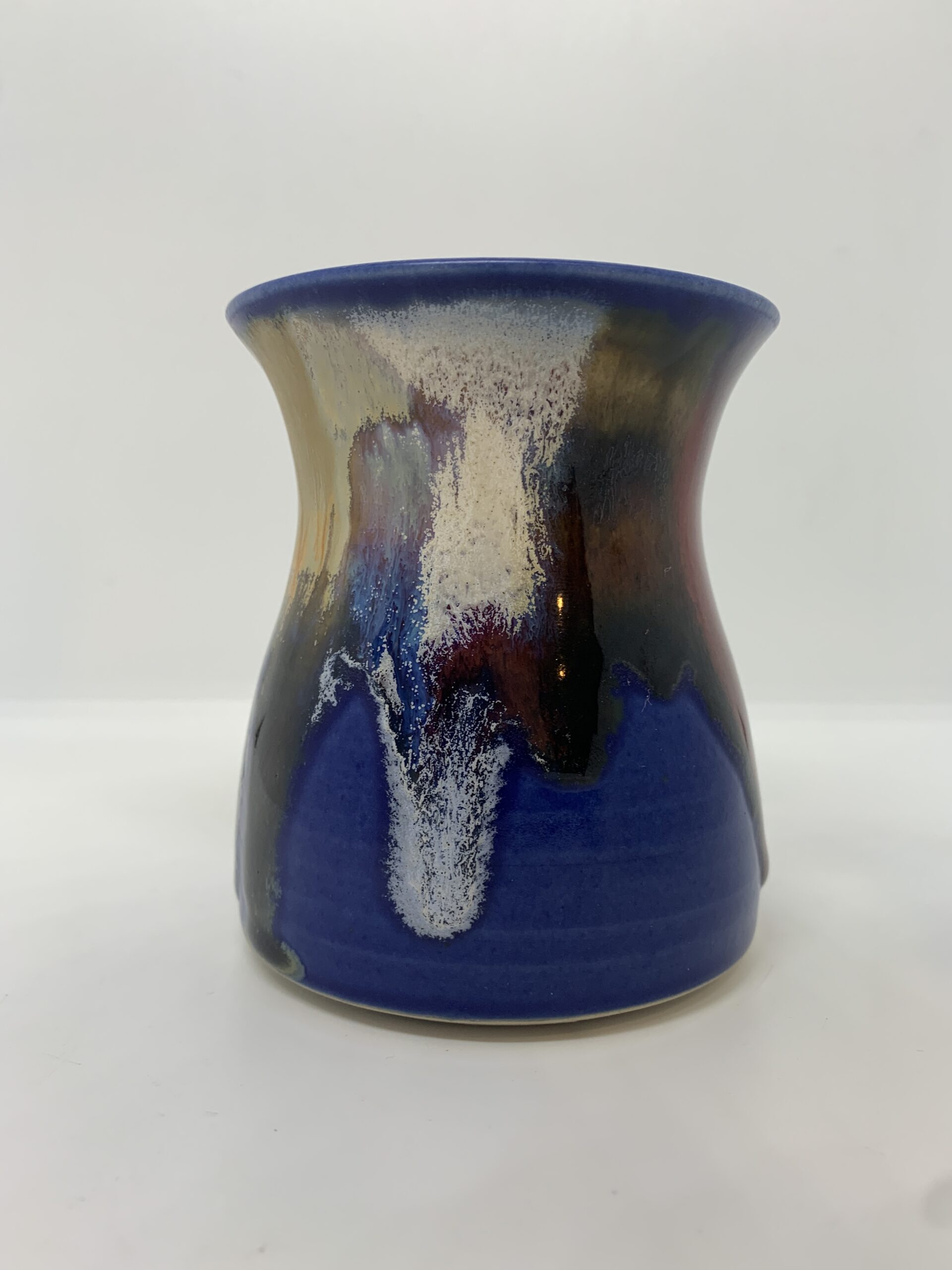 Reid Pottery Blue Drip Glaze Mug 10cm - Vintage Keepsakes
