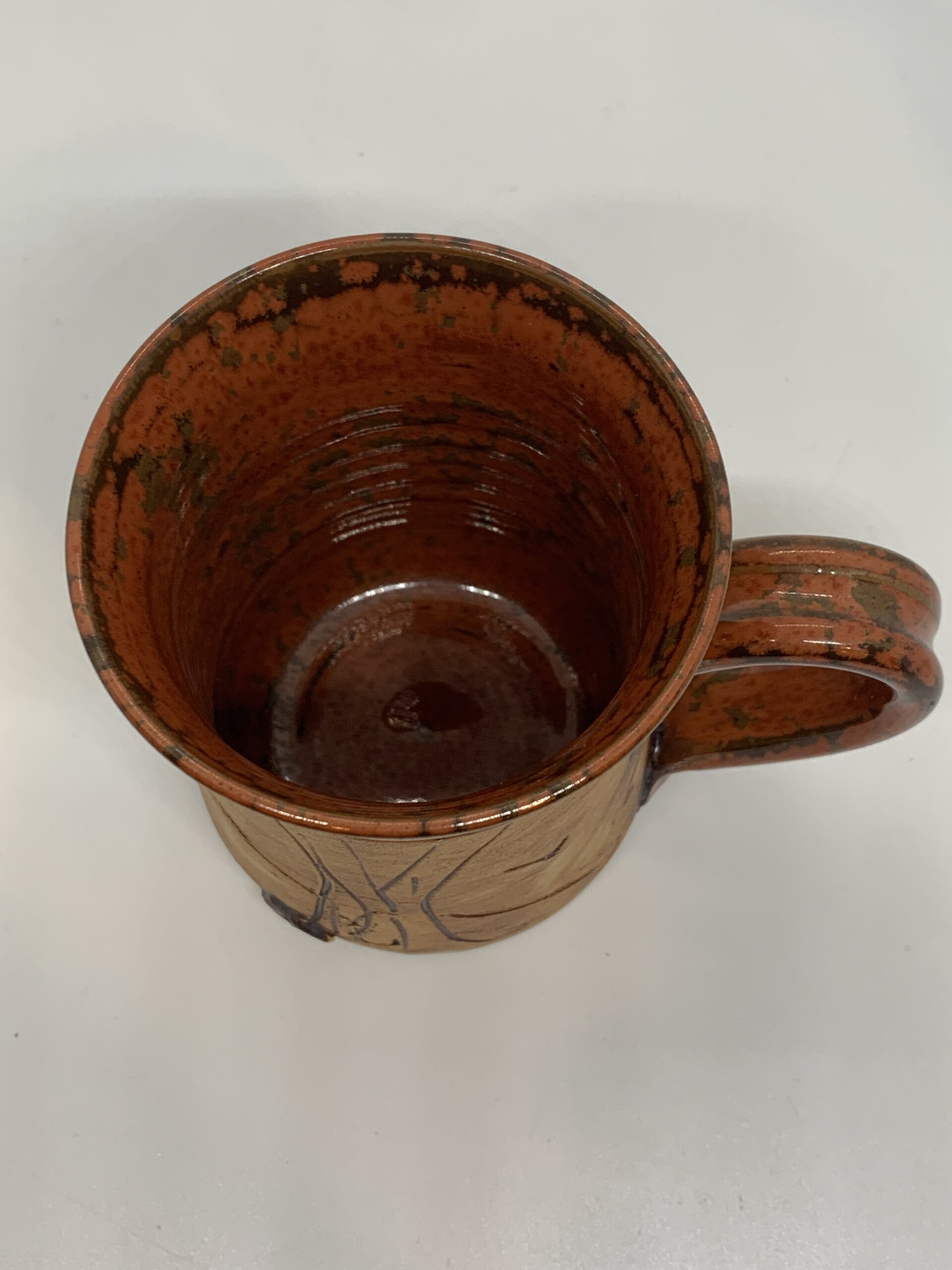 Barina Pottery Earthy Coloured Bush Scene Mug 11cm - Vintage Keepsakes