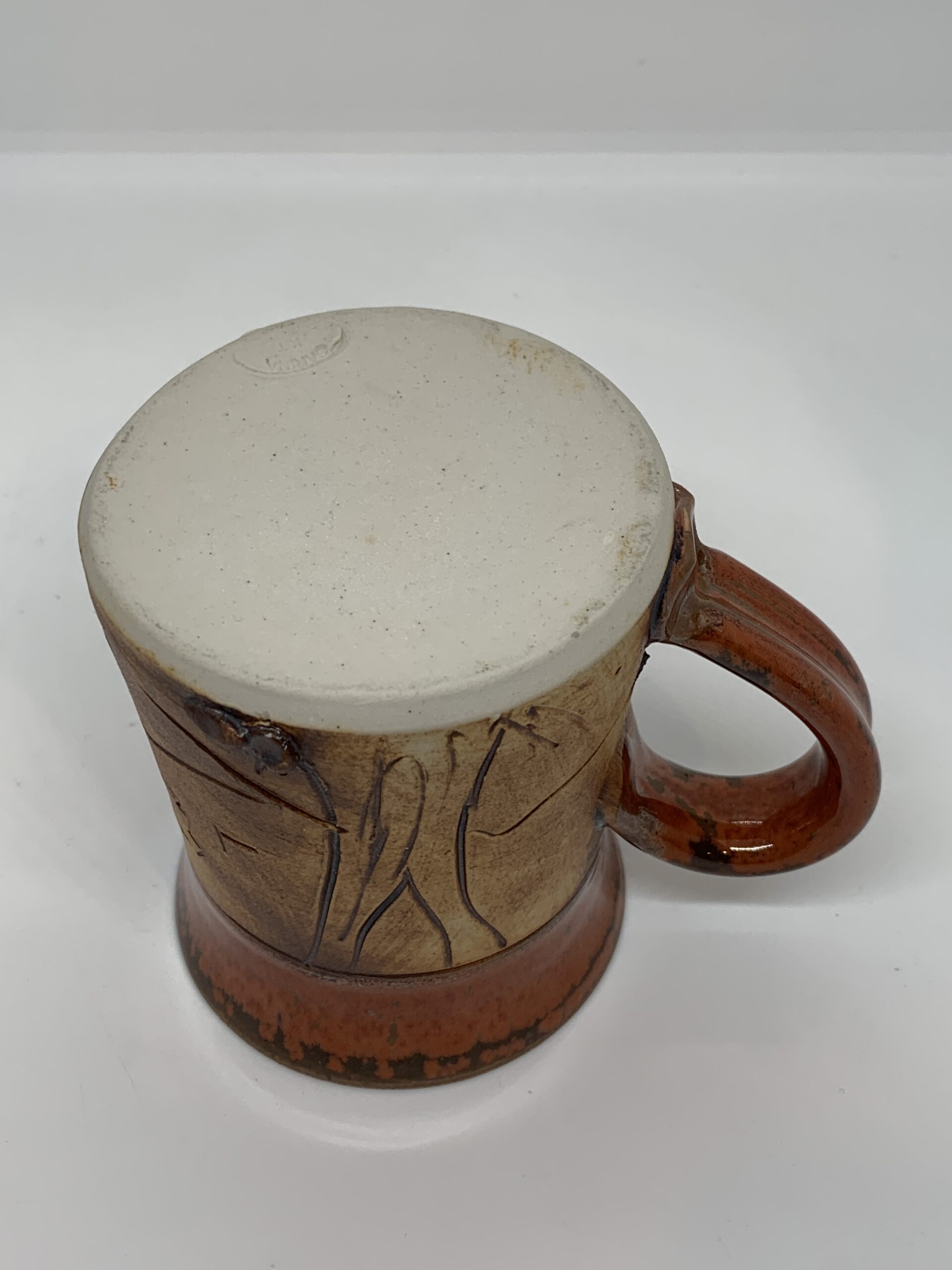 Barina Pottery Earthy Coloured Bush Scene Mug 11cm - Vintage Keepsakes