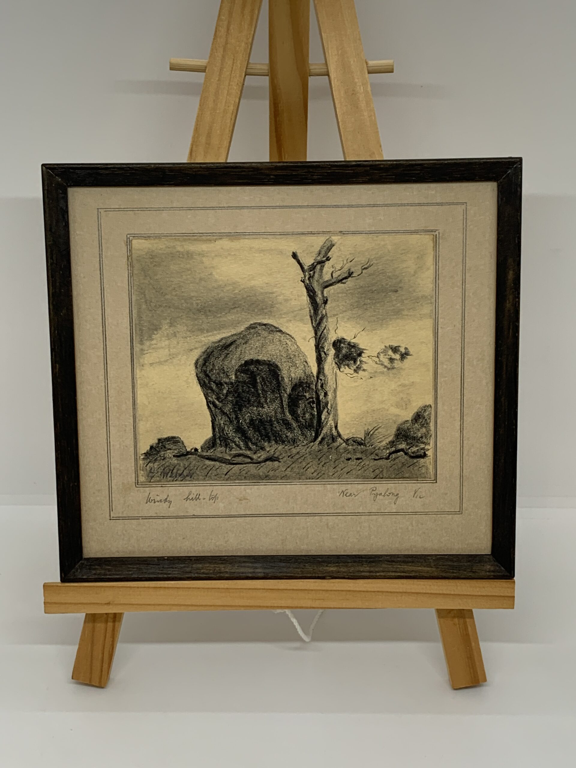 Windy Hilltop near Pyalong Victoria Etching by Horace Webber - Signed ...