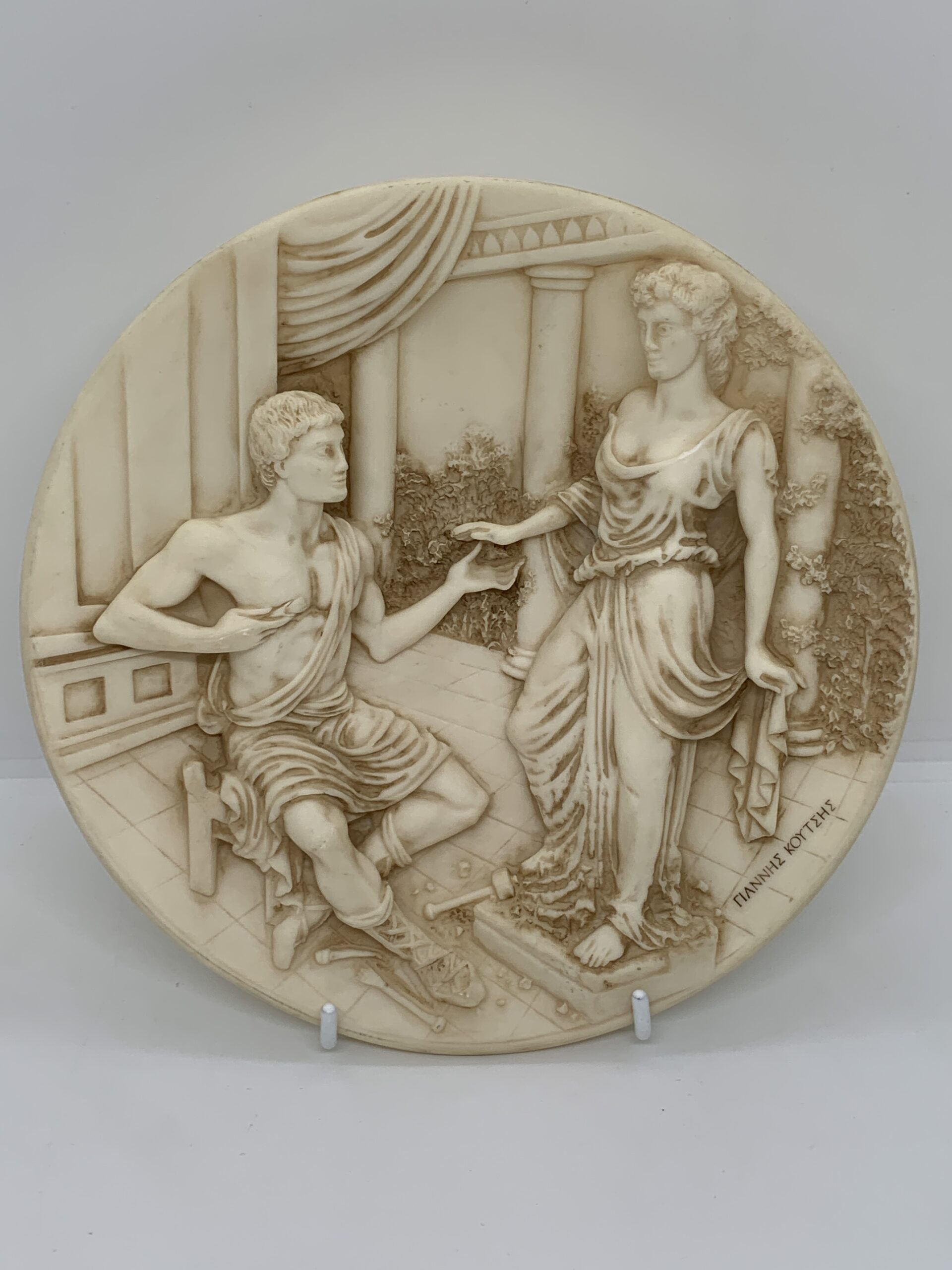Greek Collector Plate featuring the Great Love Story of Pygmalion and ...