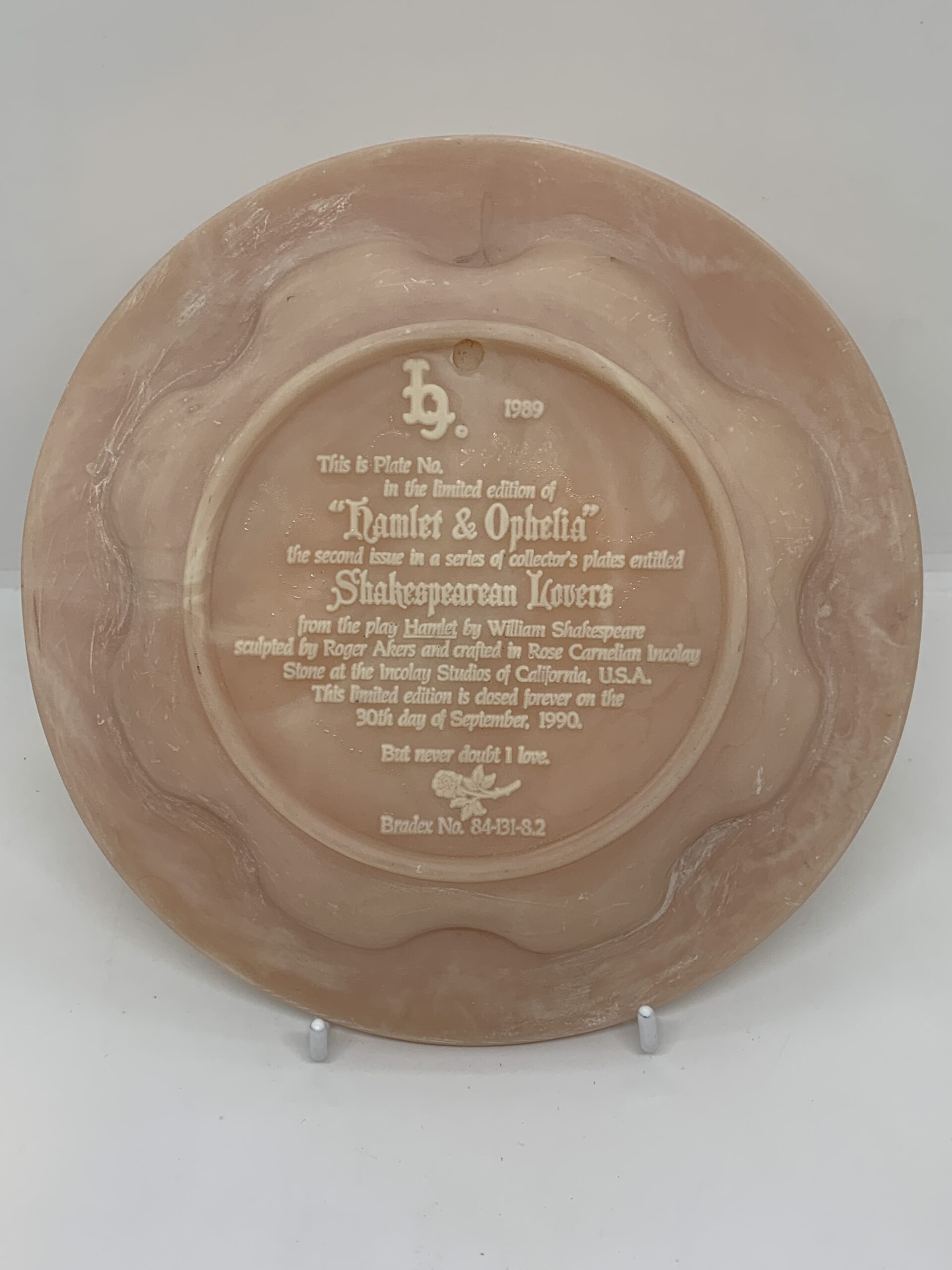 Bradford Exchange Shakespearean Lovers Hamlet and Ophelia Cameoware ...