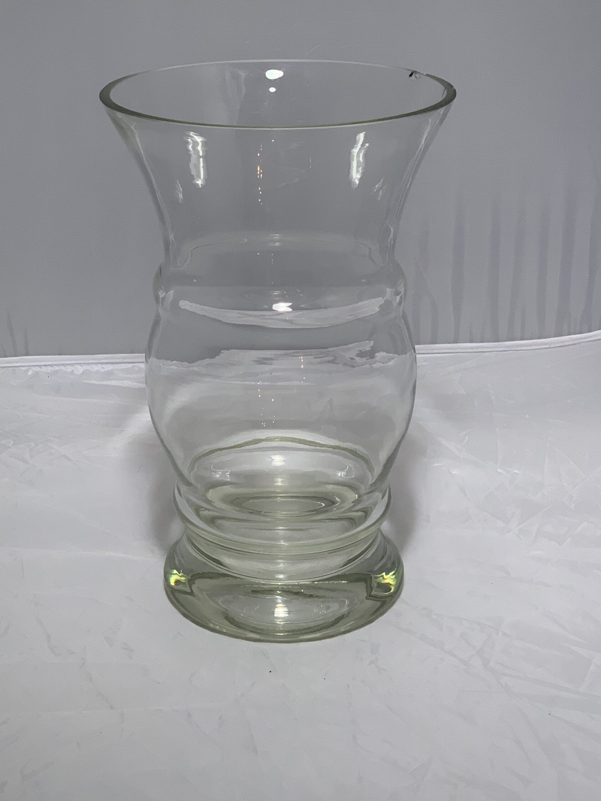 Extra Large ribbed glass Vase (AF) 30cm - Vintage Keepsakes