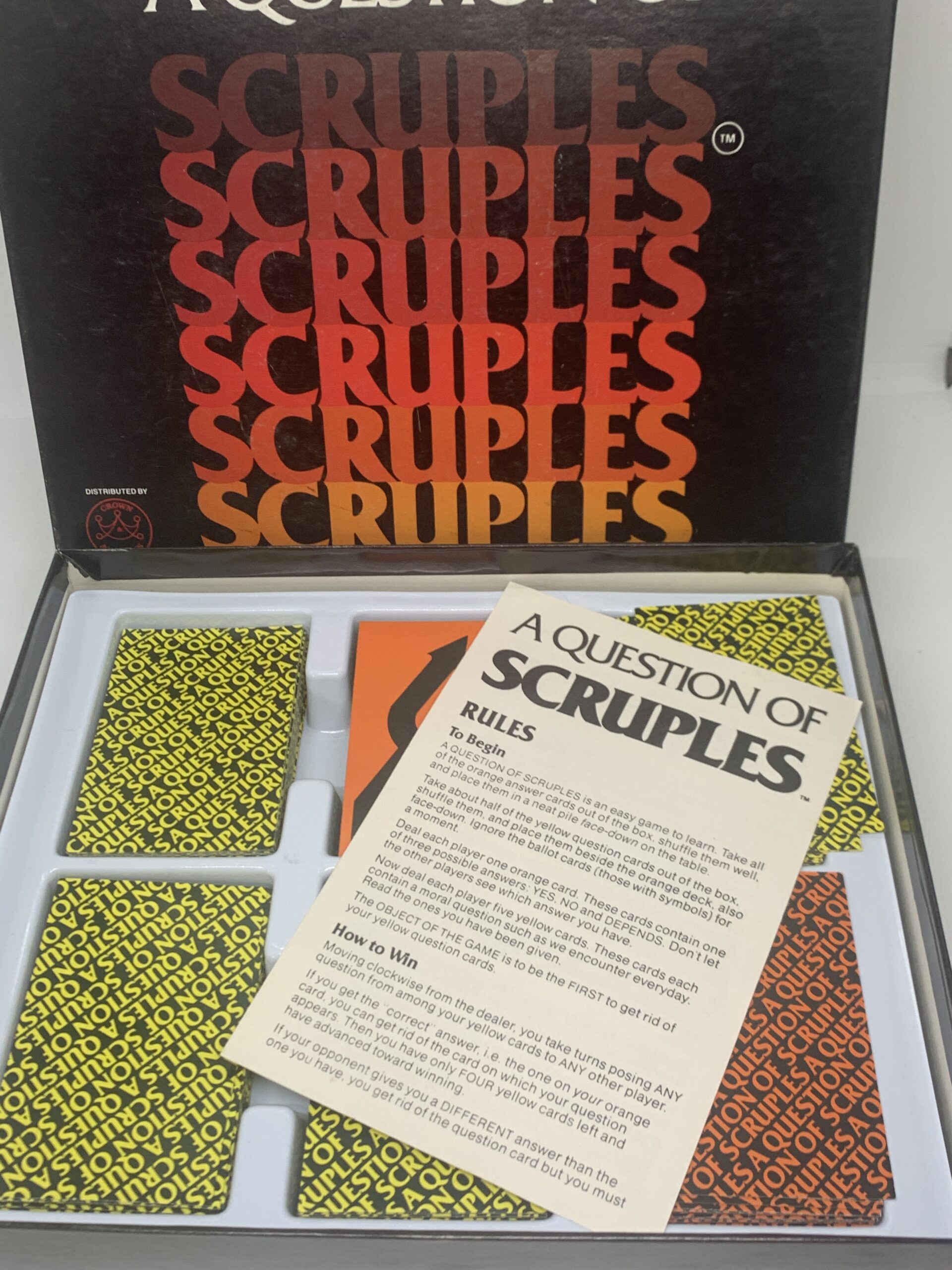 A Question of Scruples Board Game - Vintage Keepsakes