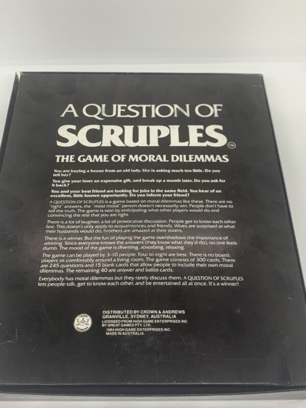 A Question of Scruples Board Game - Vintage Keepsakes