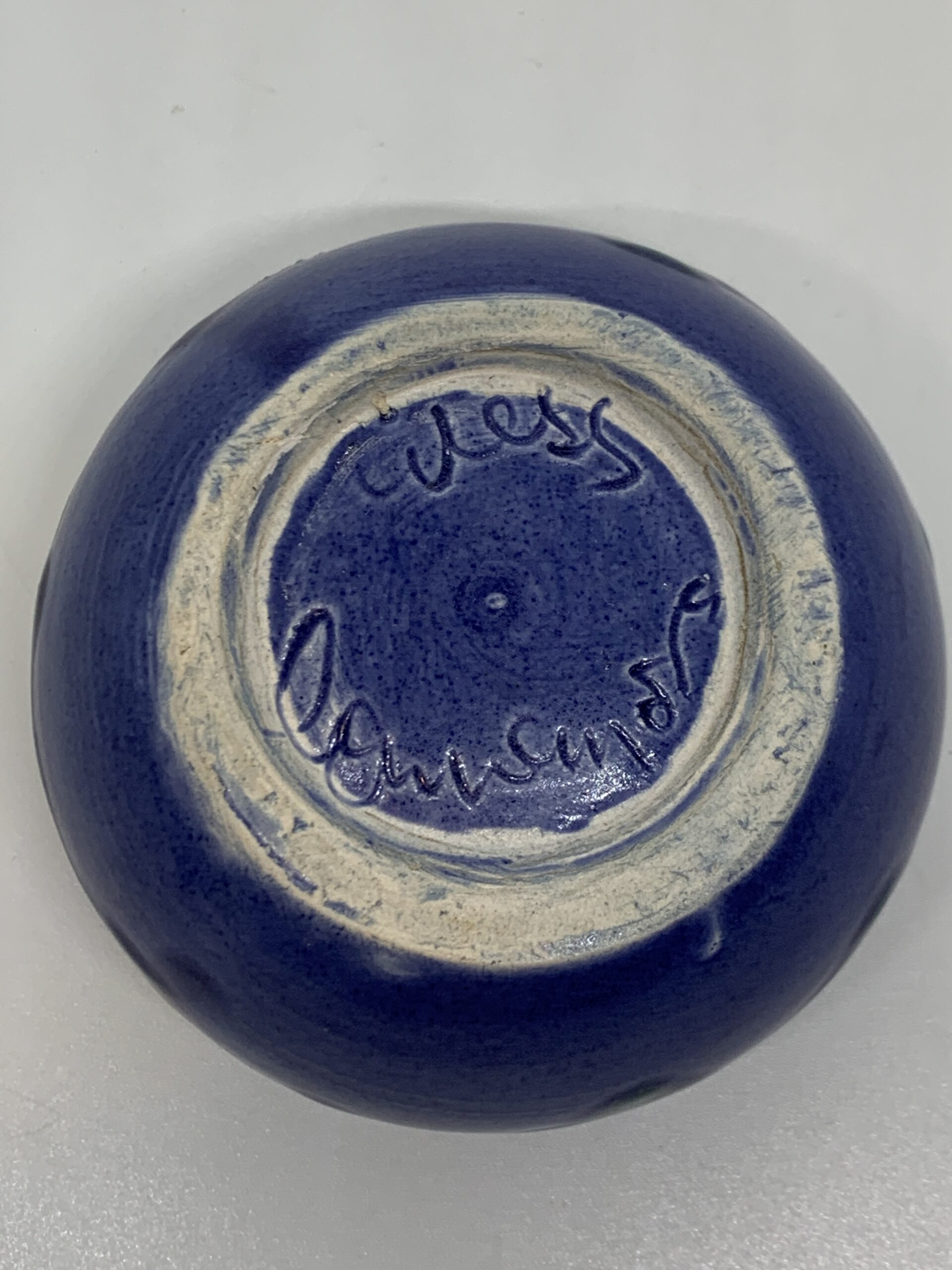 Webb Connemara Blue Pottery Bowl 10cm wide - Vintage Keepsakes