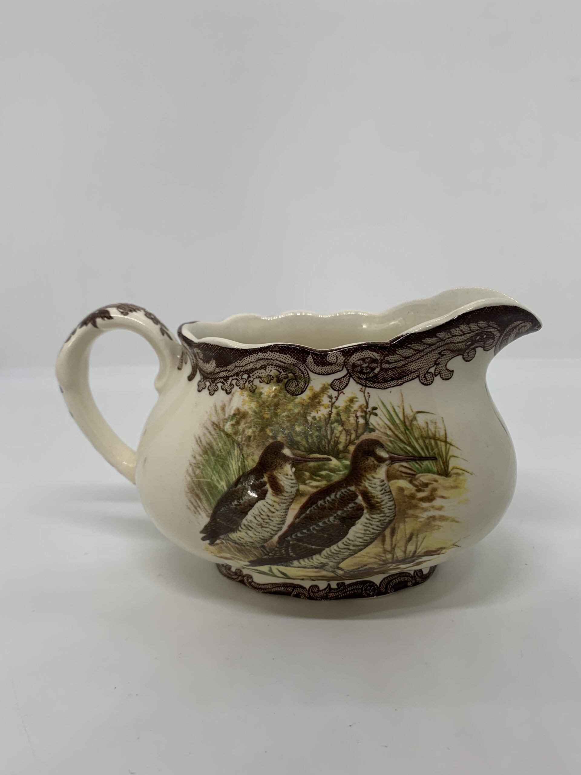 Royal Worcester Palissy Game Pattern China Cream Jug - Vintage Keepsakes