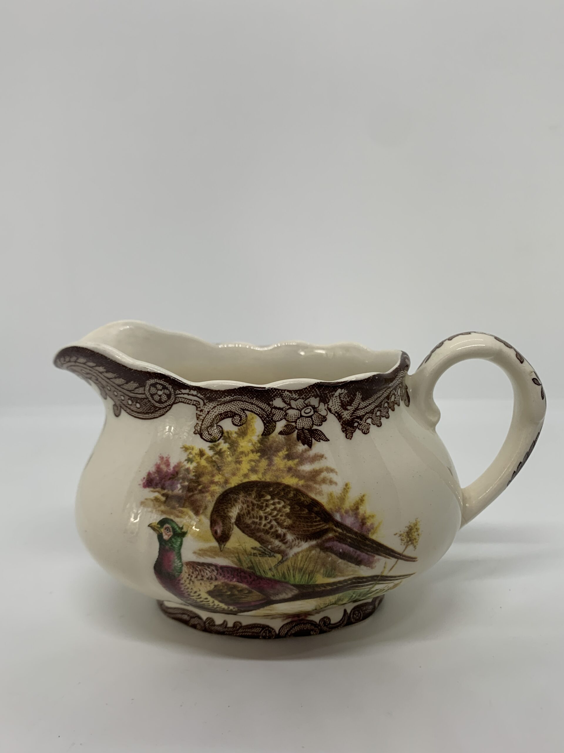 Royal Worcester Palissy Game Pattern China Cream Jug - Vintage Keepsakes
