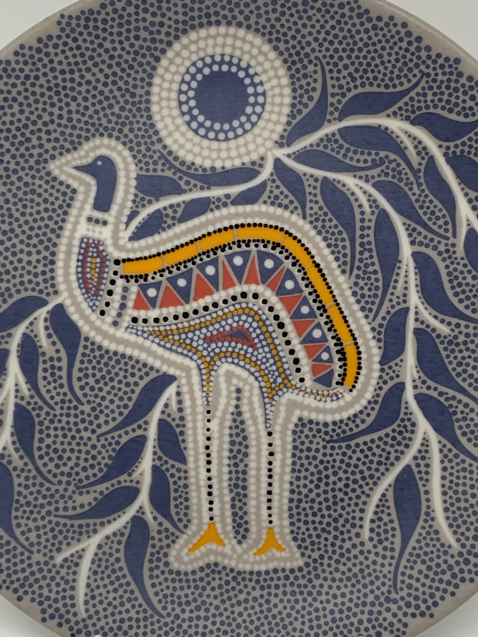 Emu Dreaming - Baribunma by Pam Hall Plate 21cm - Vintage Keepsakes