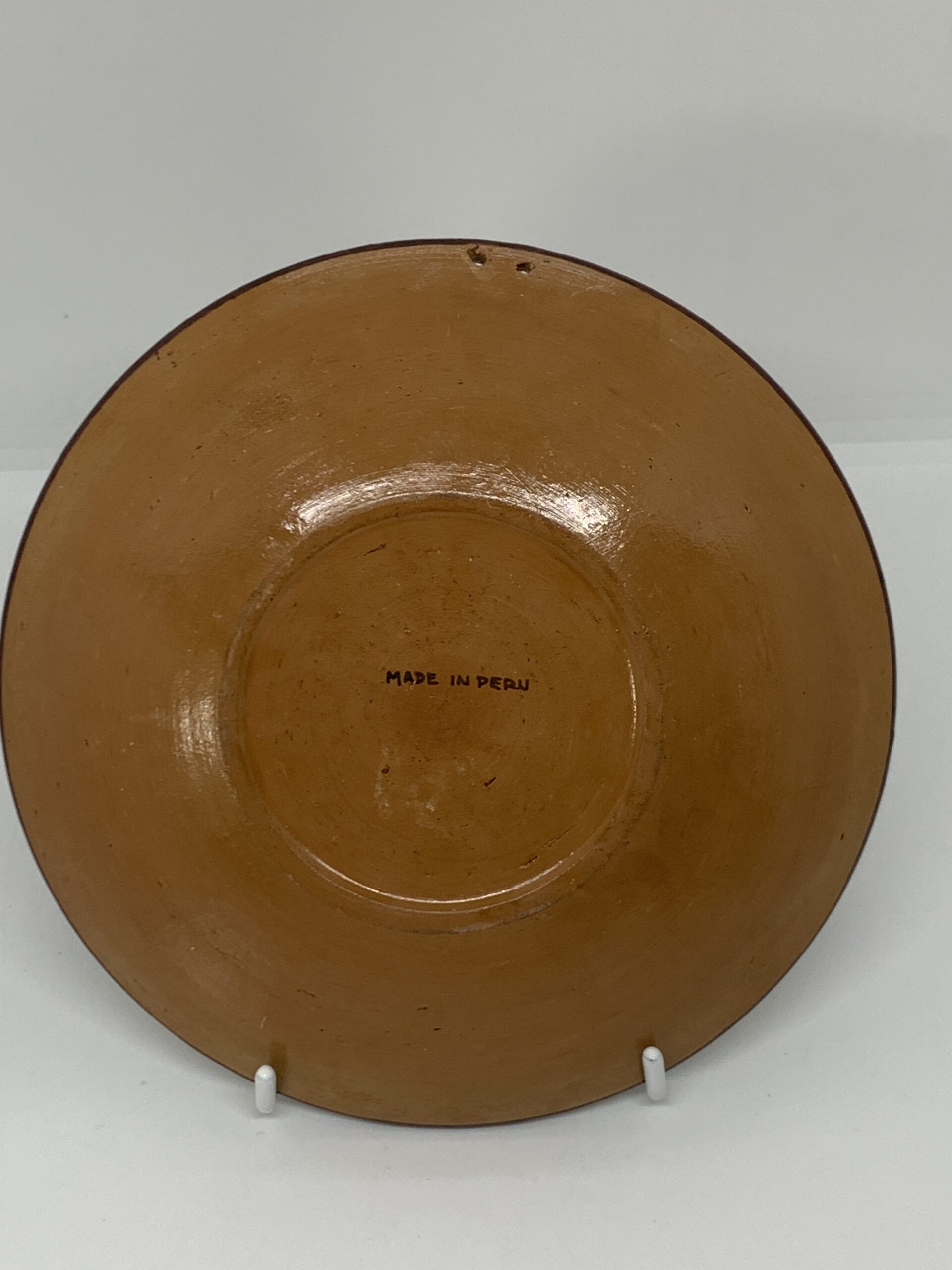 Handpainted Peruvian Plate 17cm - Vintage Keepsakes