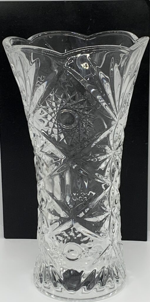 Large Flared Rim Glass Vase 27cm - Vintage Keepsakes