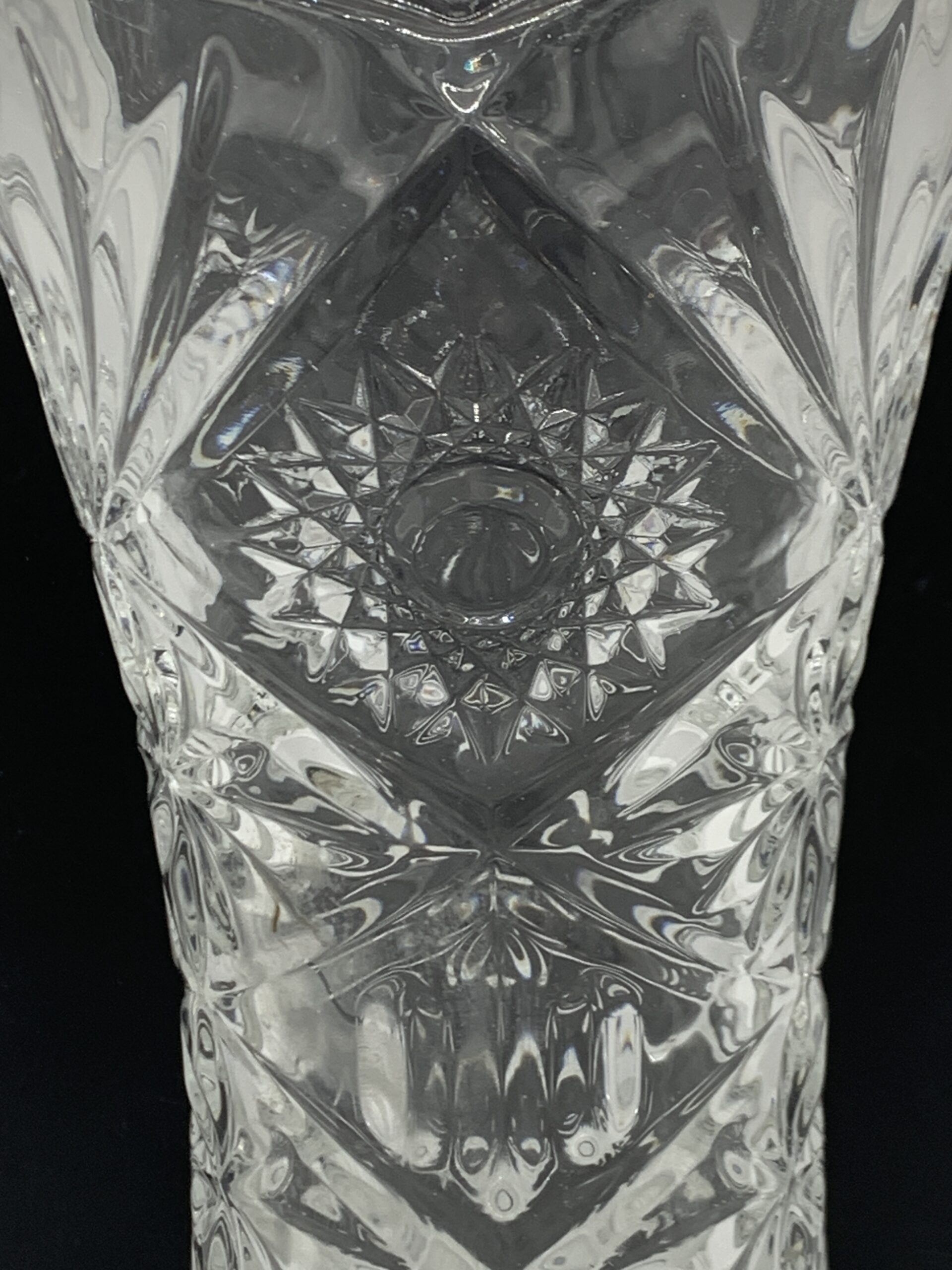 Large Flared Rim Glass Vase 27cm - Vintage Keepsakes