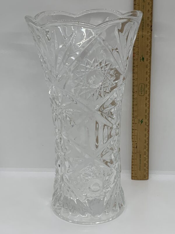 Large Flared Rim Glass Vase 27cm - Vintage Keepsakes
