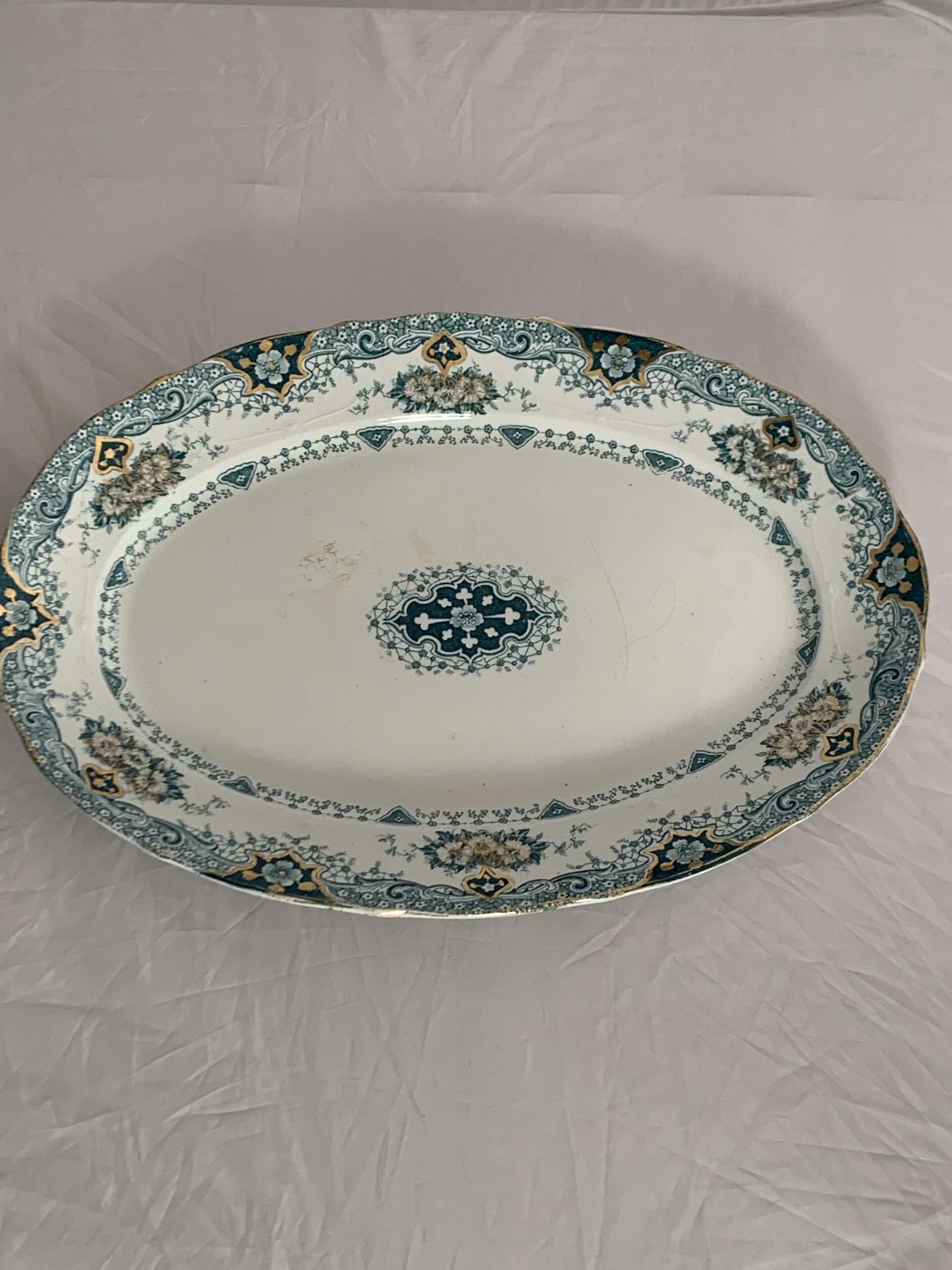 Vintage Empire Works 42cm Oval Platter (crazed) - Vintage Keepsakes