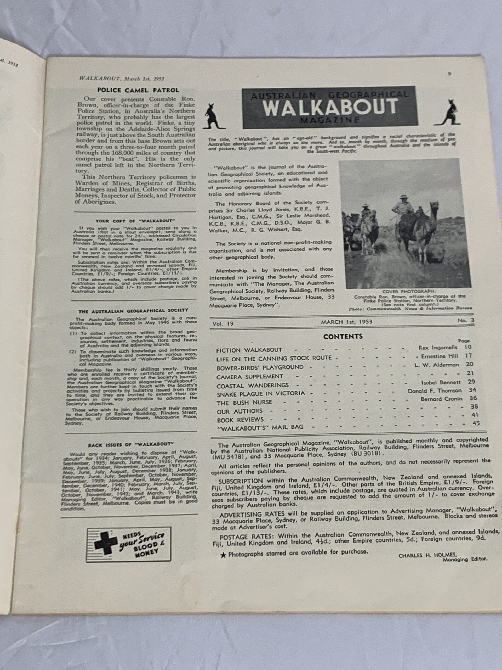Australian Geographical Walkabout Magazine March 1953 - Vintage Keepsakes
