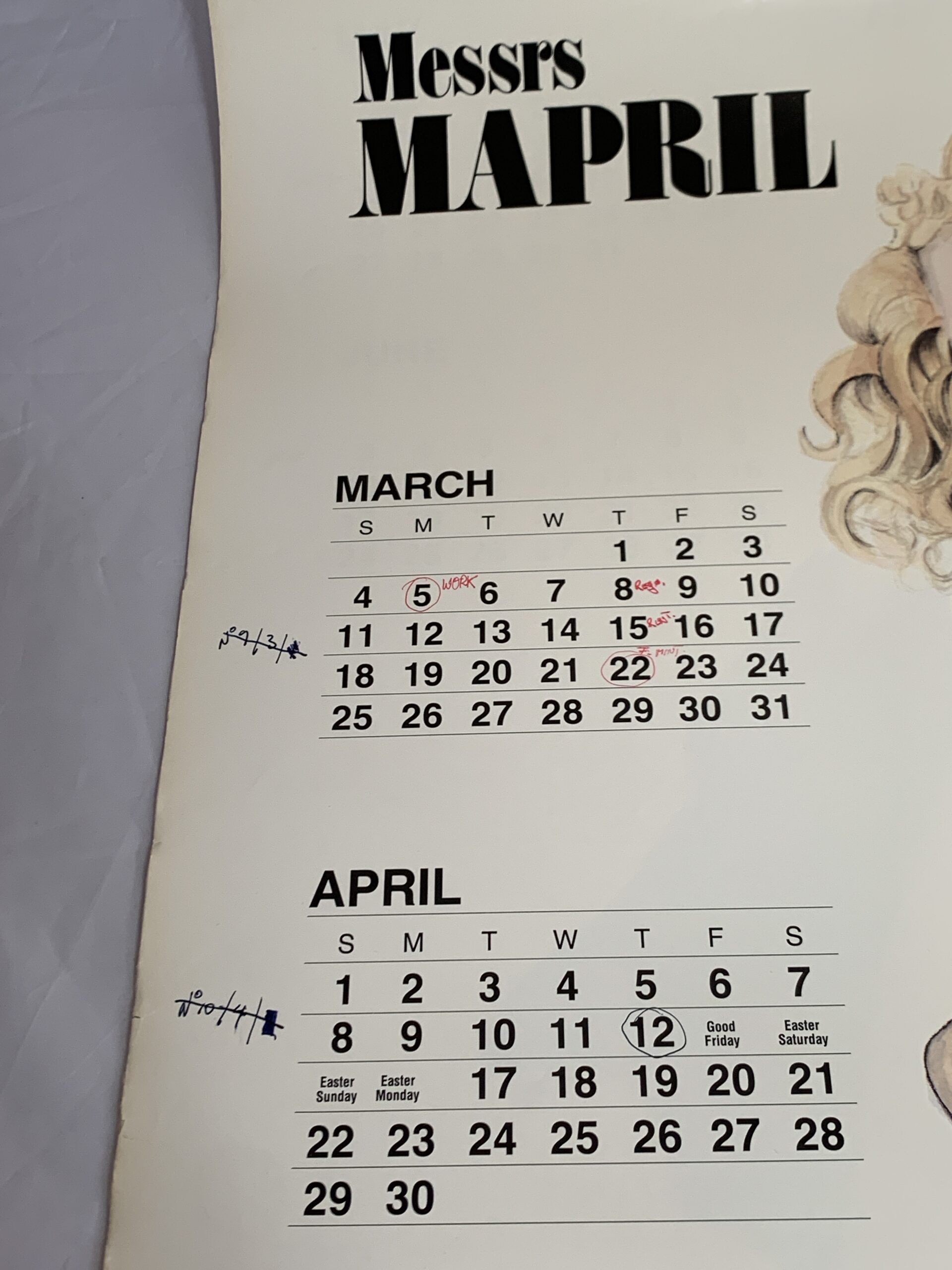 Pickerings Playmates of 90 Calender - Vintage Keepsakes