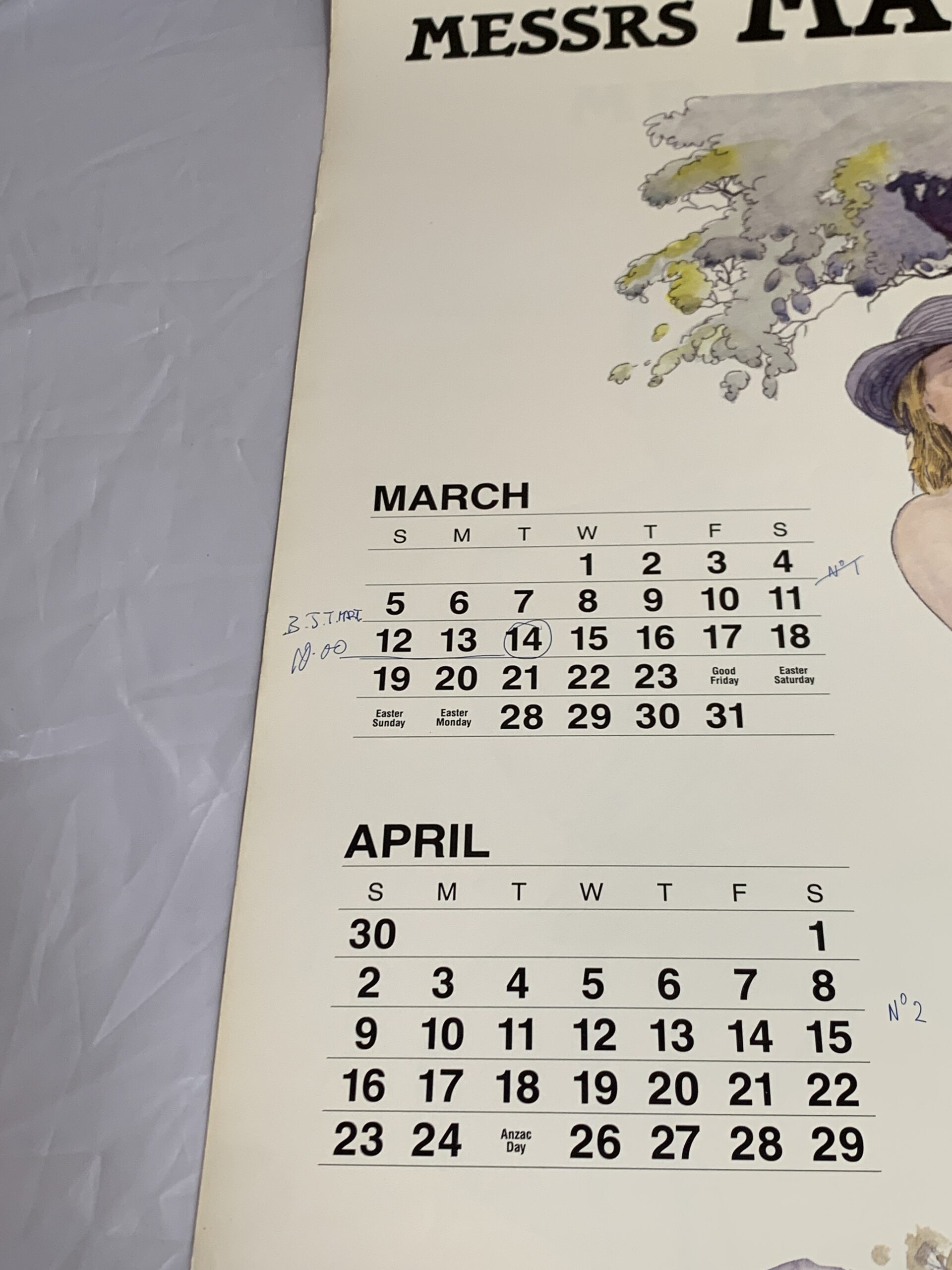 Pickerings Playmates of 89 Calender - Vintage Keepsakes