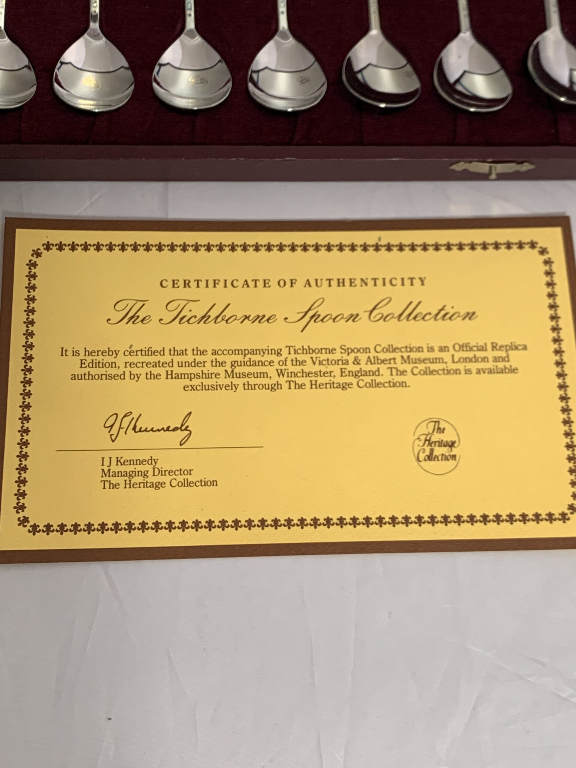 1985 boxed The Heritage Collection - The Tichborne Spoons 12 Silver ...