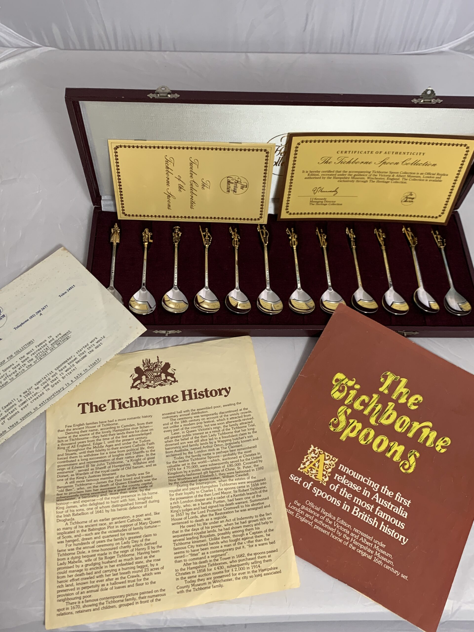 1985 boxed The Heritage Collection - The Tichborne Spoons 12 Silver ...