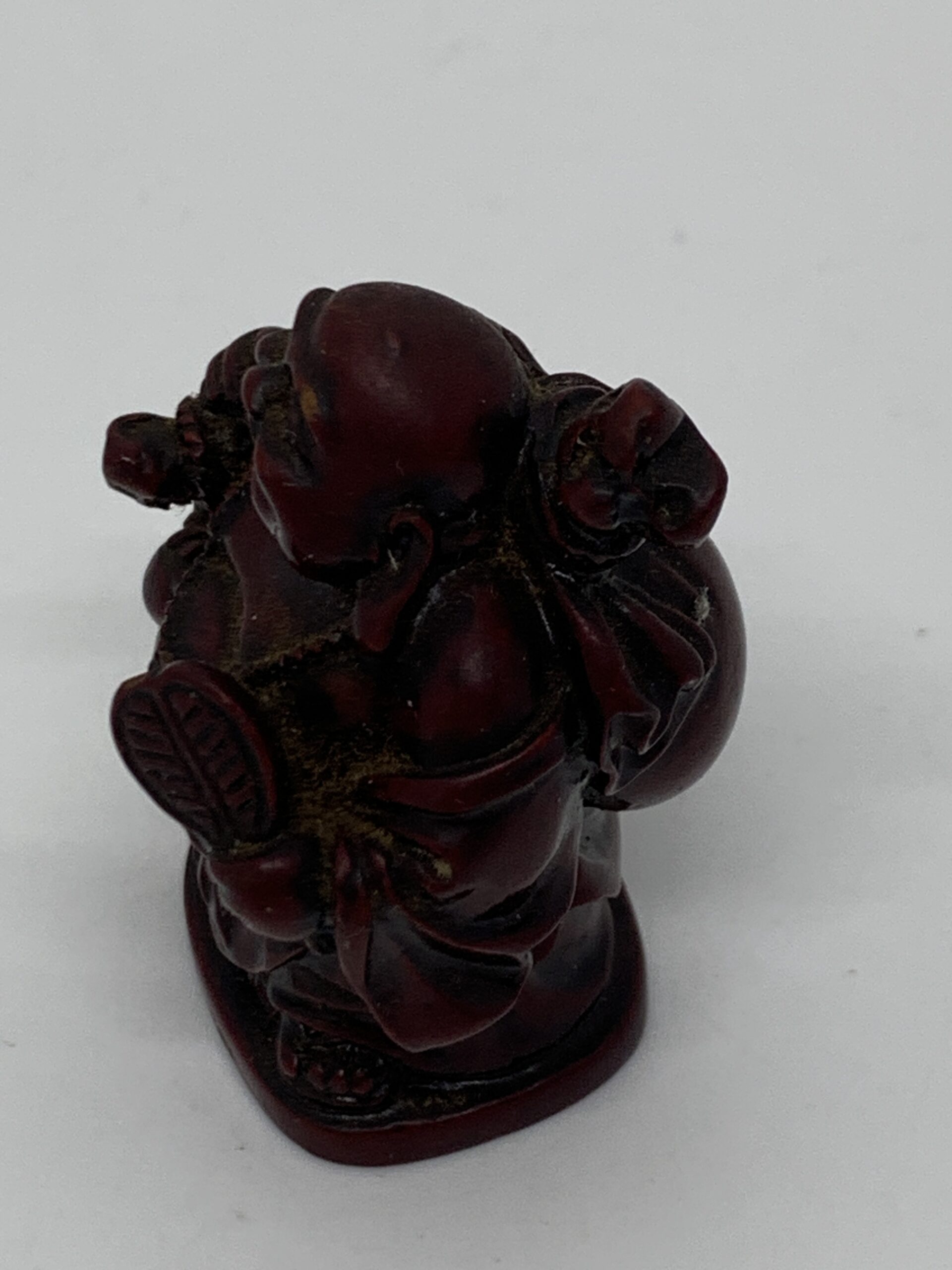 Small Laughing Prosperity Red Buddha (approx 6cm) - Vintage Keepsakes