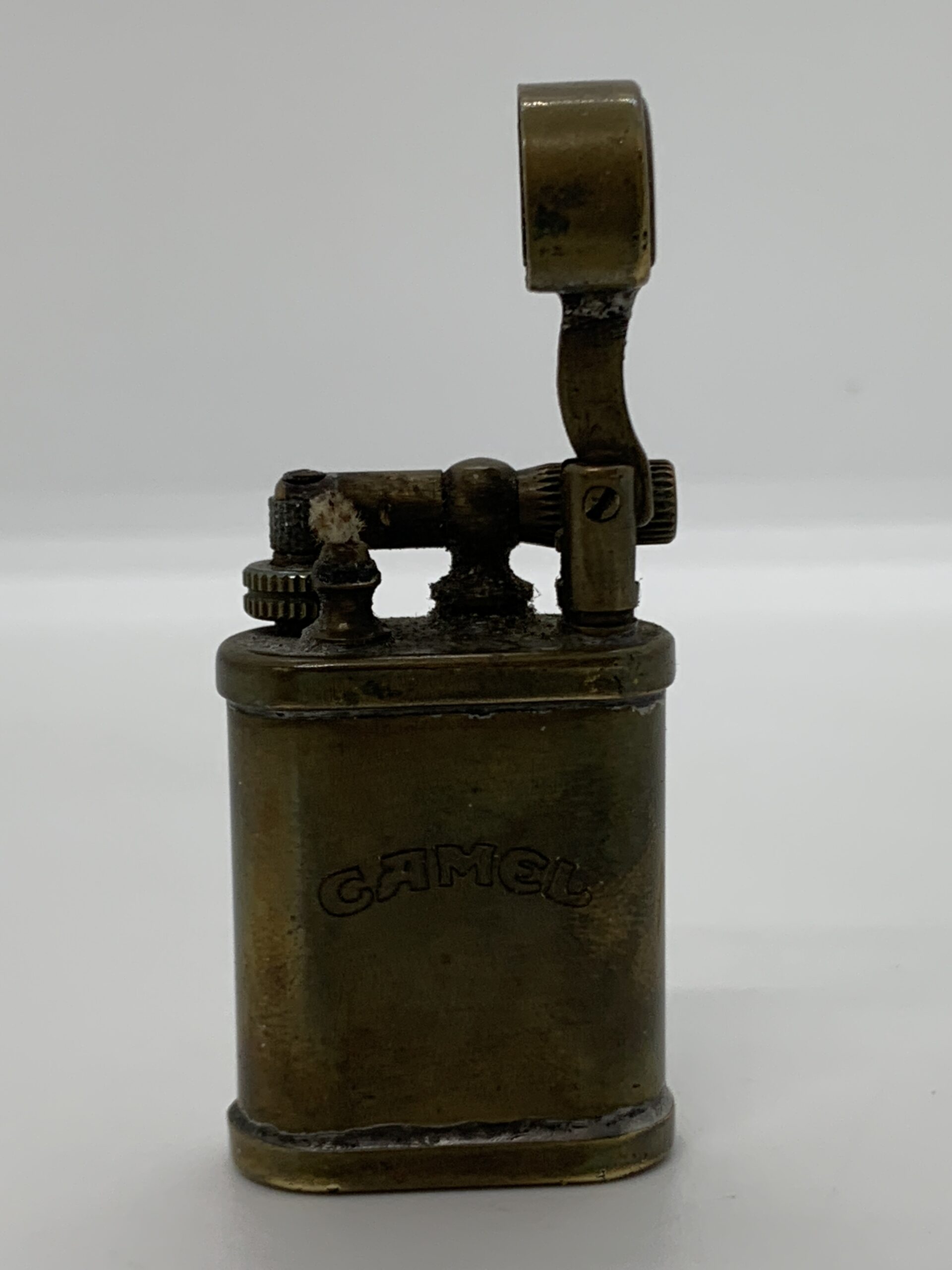 Brass Camel Cigarette Lighter in Matching Cover - Vintage Keepsakes