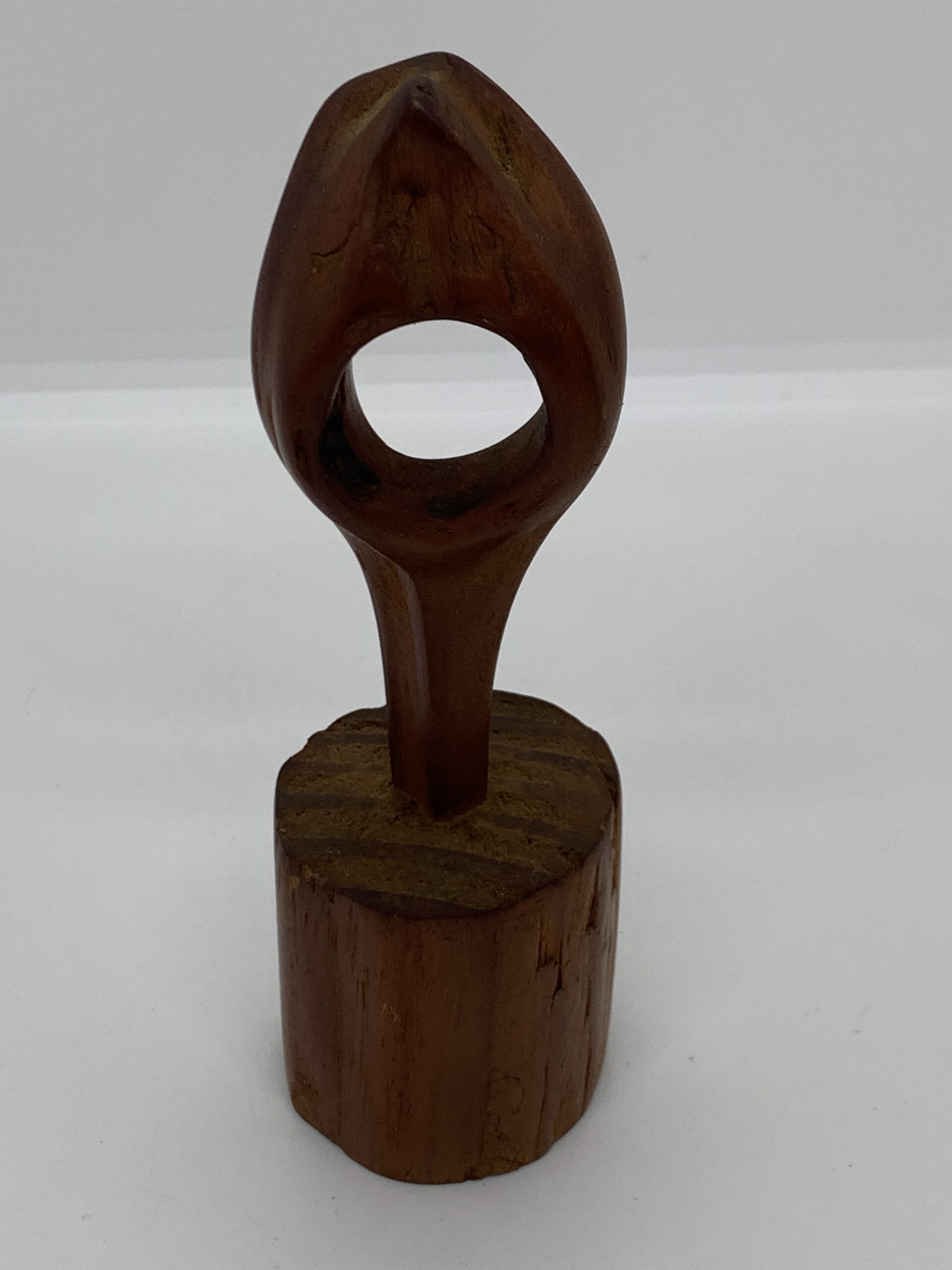 Abstract Small Wooden Carving 16cm - Vintage Keepsakes