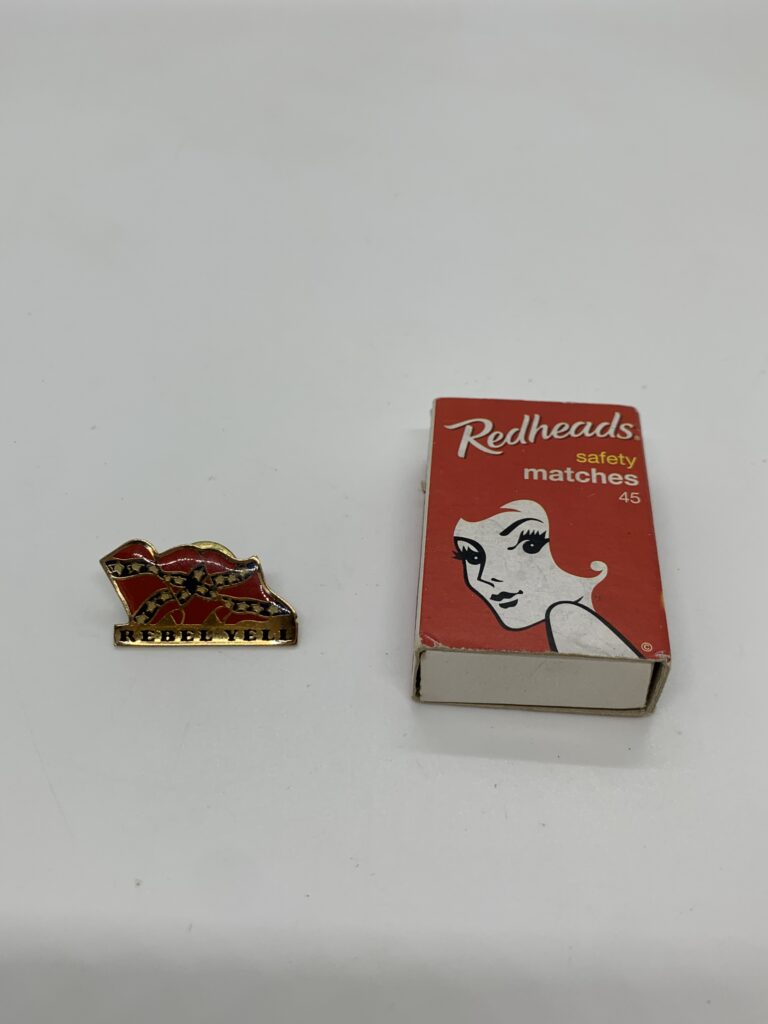 Rebel Yell Confederate Flag Pin Badge - Vintage Keepsakes